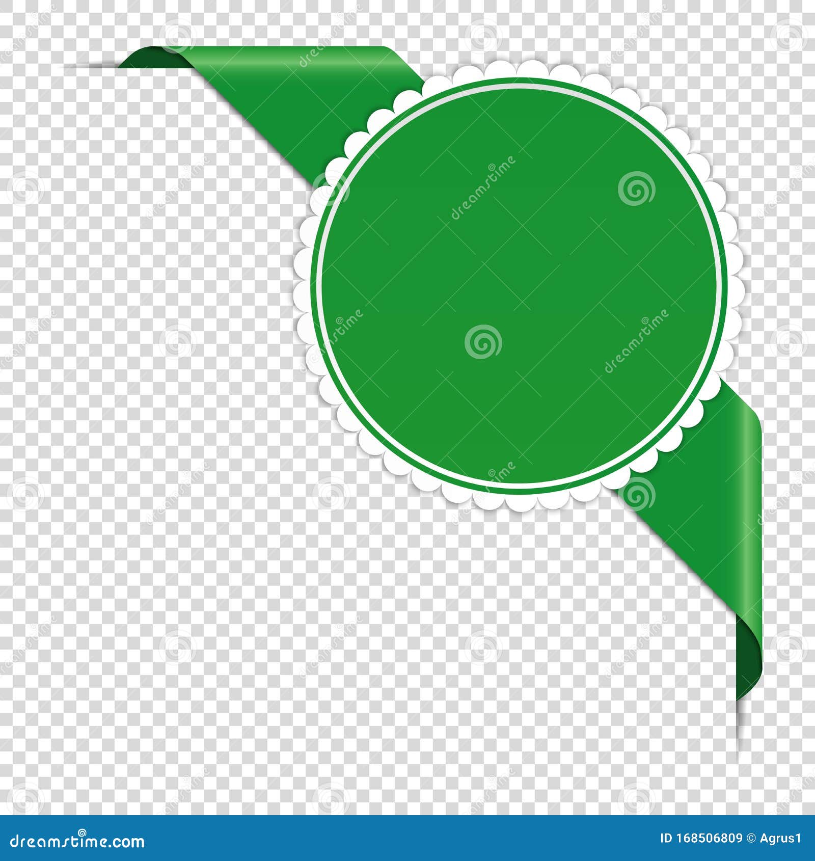 Green Corner Banner on Transparent Background Stock Vector ...