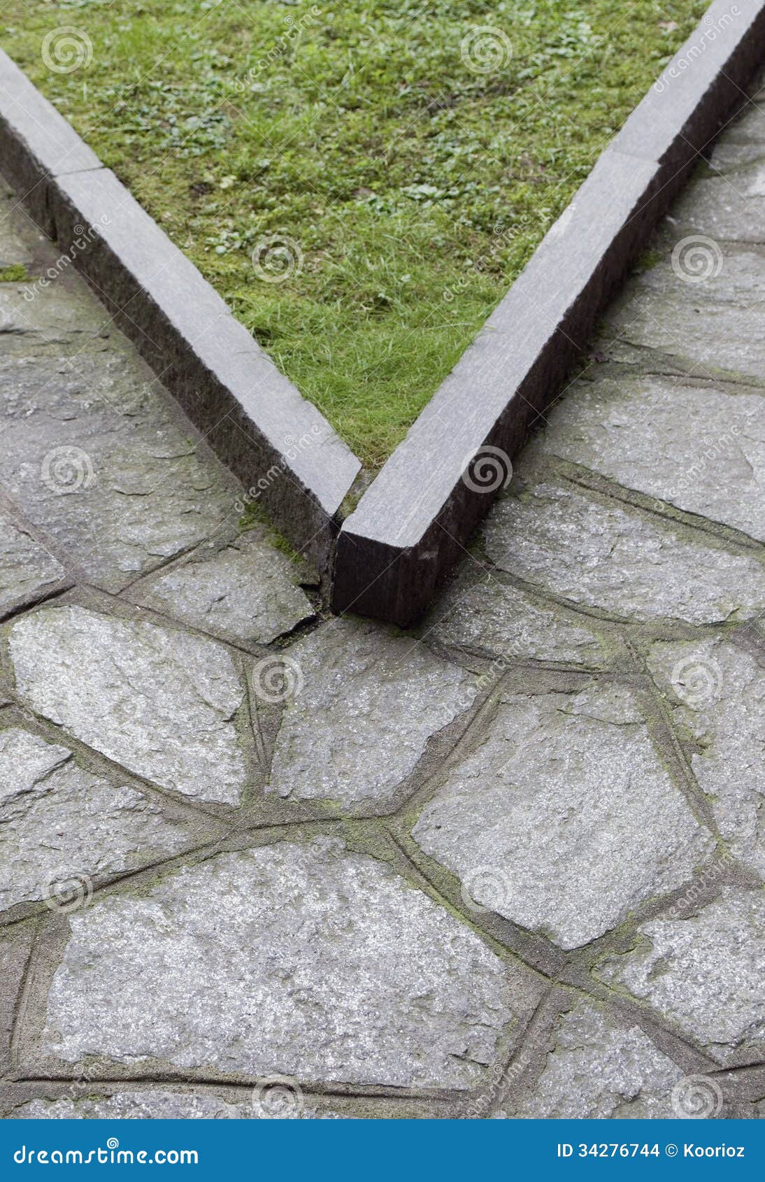 Green corner stock photo. Image of pavement, garden, stone - 34276744