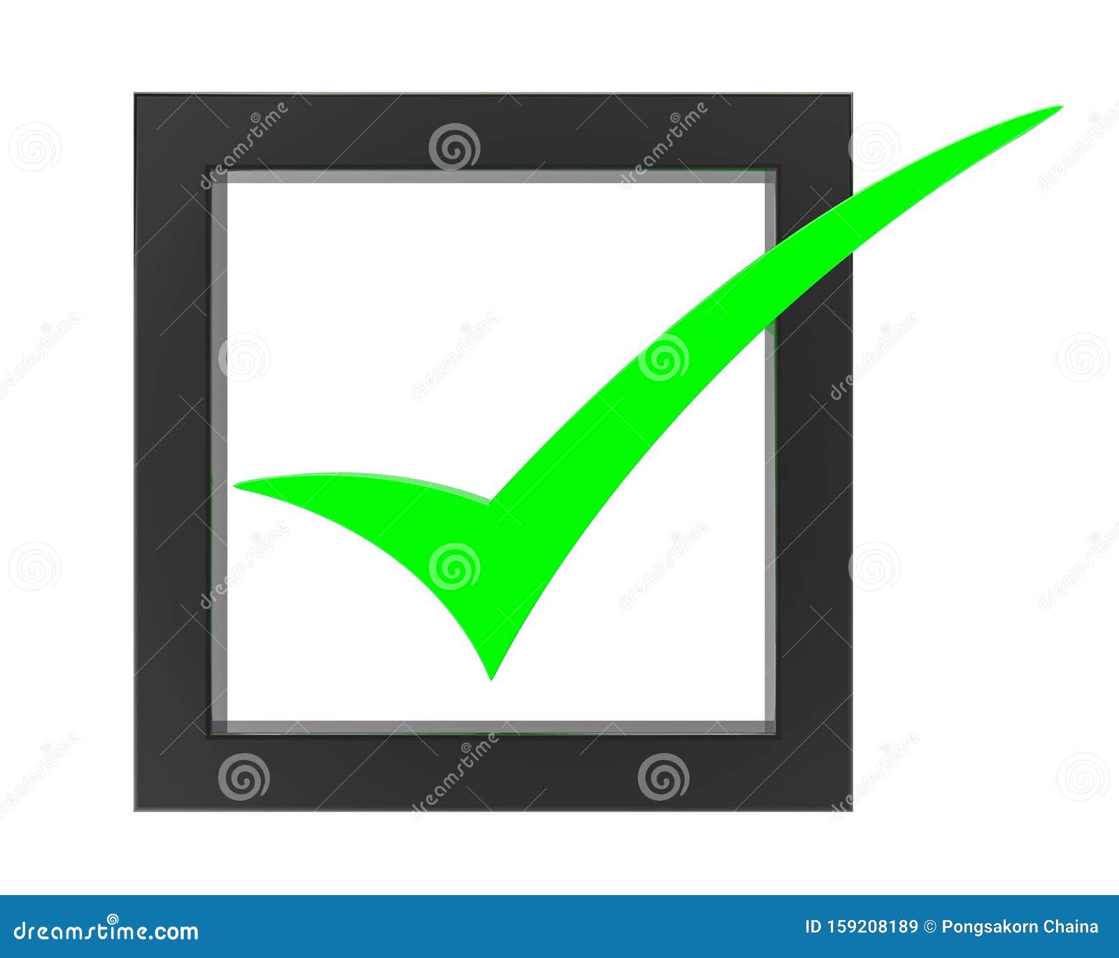 Green Correct Mark Symbol Isolated On Background Royalty-Free Stock ...