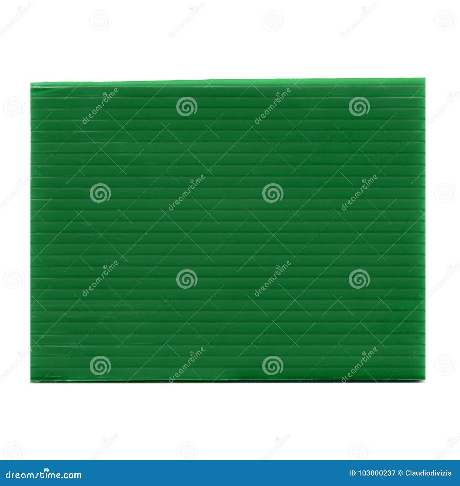 Green Corrugated Polypropylene Plastic Texture Background Isolated Over ...