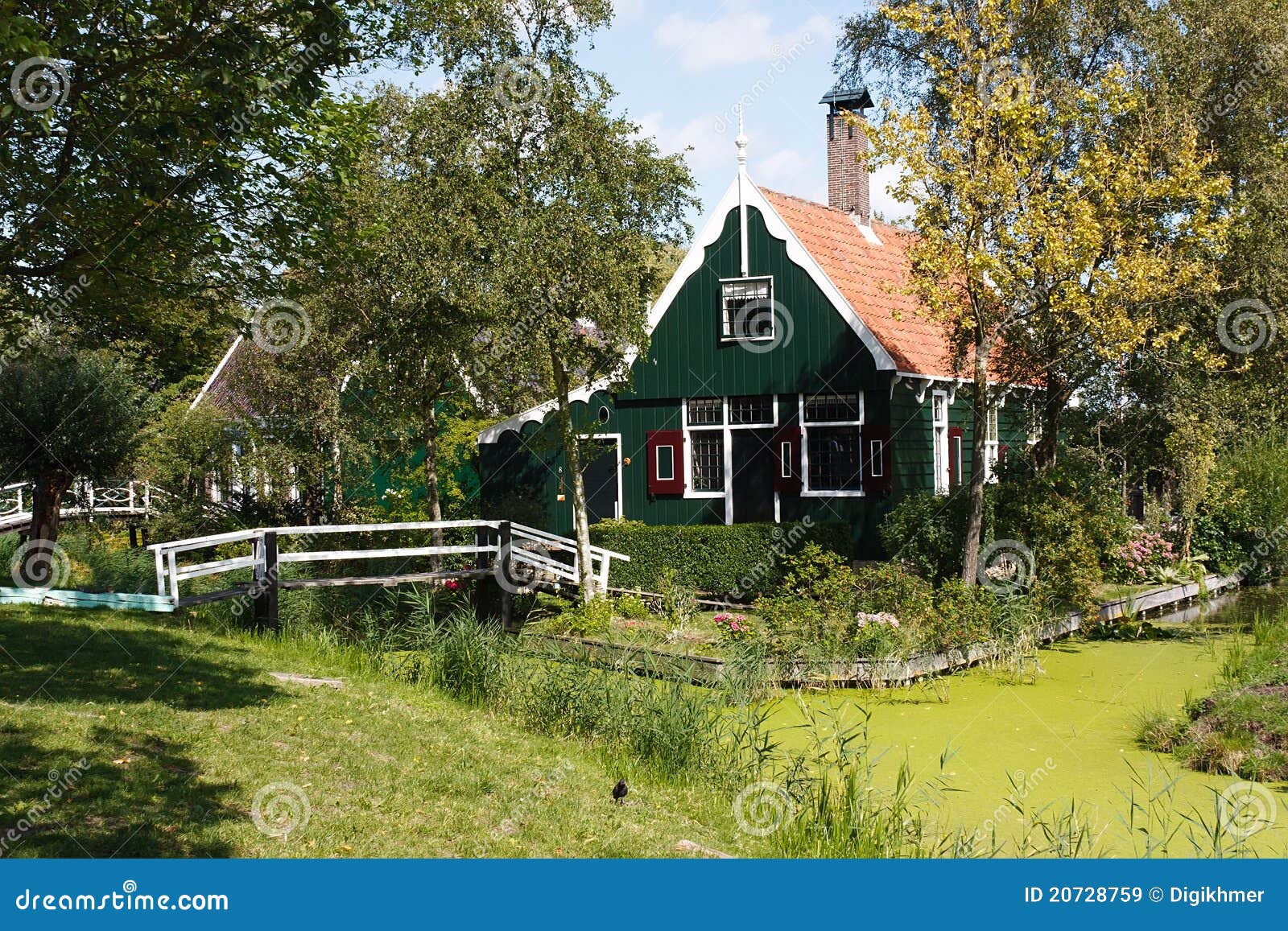 Green Country Side House stock image. Image of amsterdam - 20728759