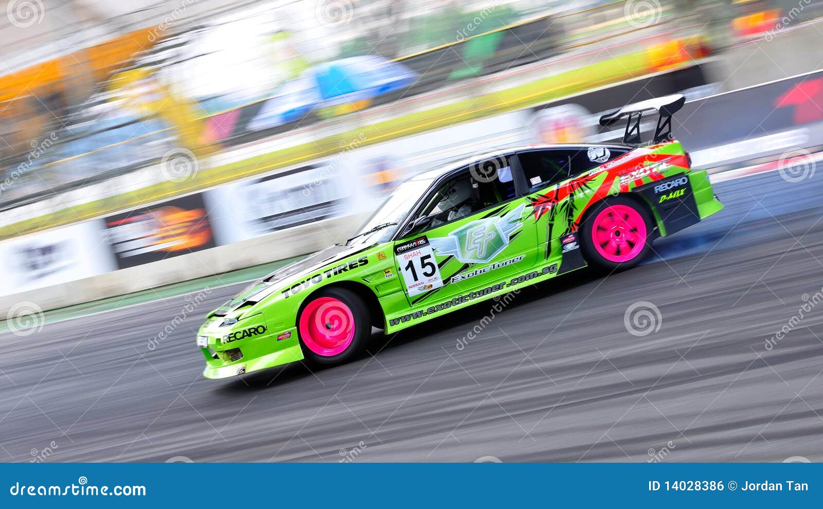 BMW M3 E46 Coupe Drifting On Race Track In Blurred Motion. Drift And ...