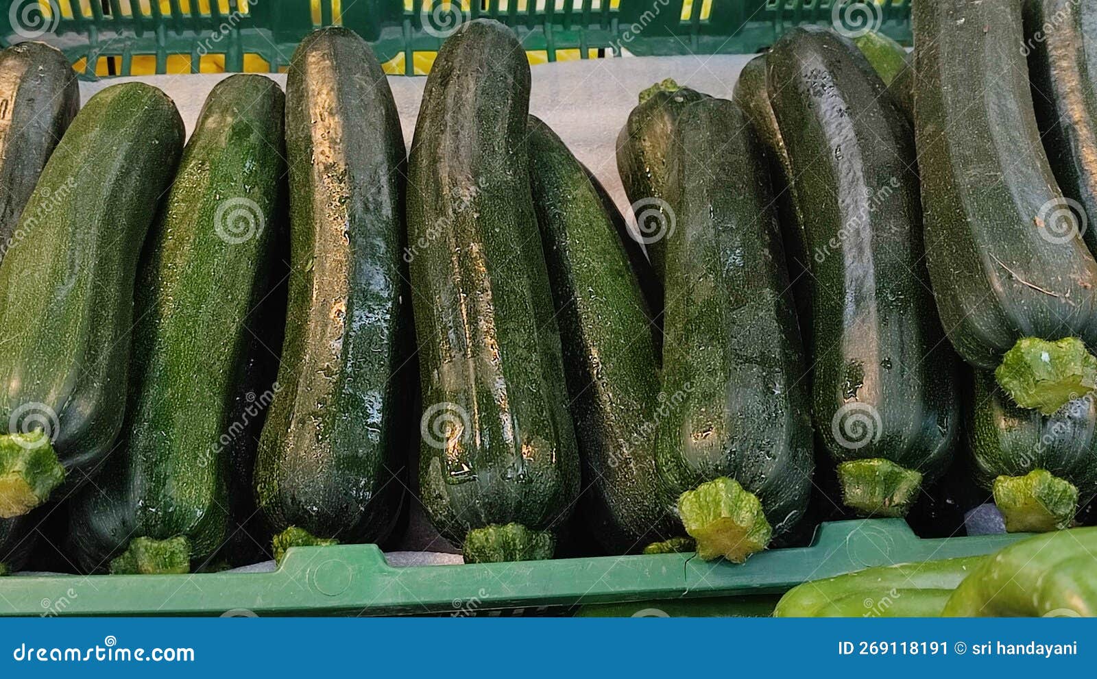 Green Courgettes are Fresh and Big Stock Image - Image of fresh ...
