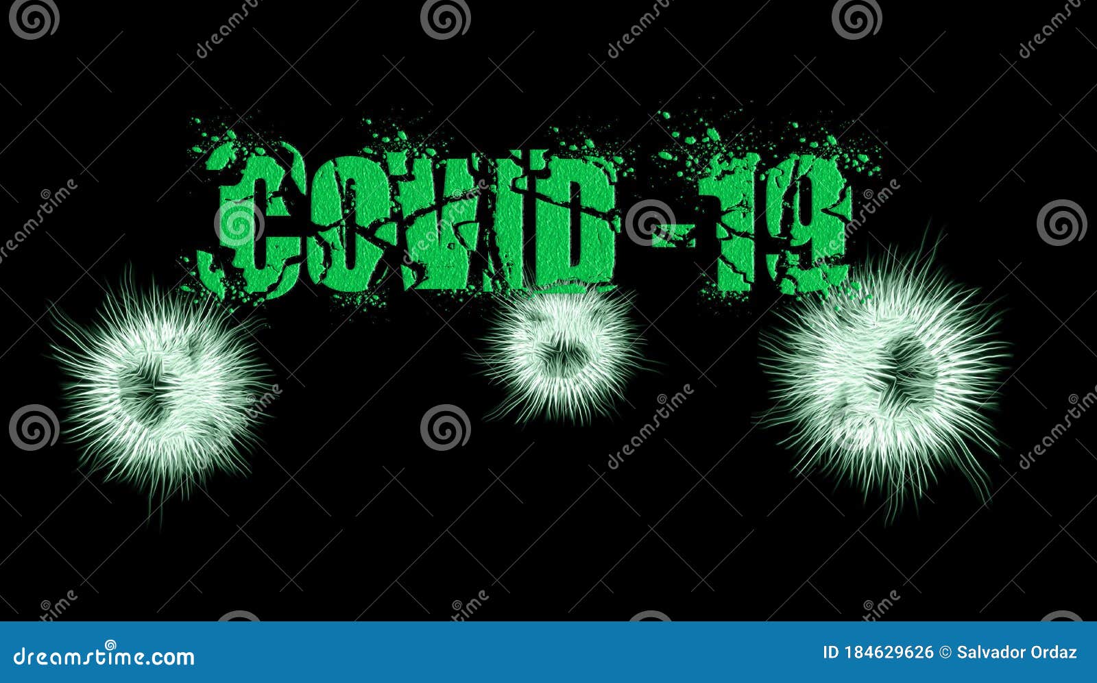 Green covid-19 virus sign stock illustration. Illustration of ...