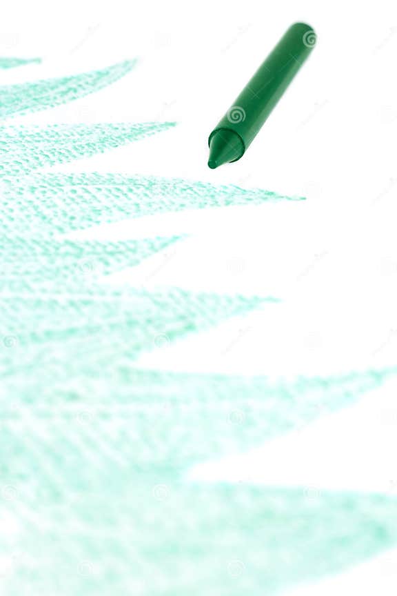 Green crayon stock photo. Image of abstract, drawing - 13126818