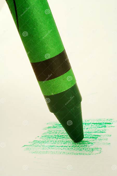 Green Crayon stock image. Image of color, school, crayon - 227309