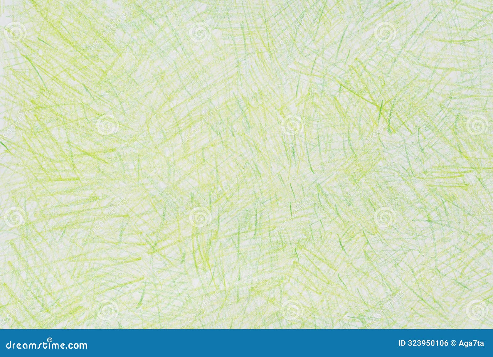 Green Crayon Doodles On Paper Background Stock Photography ...
