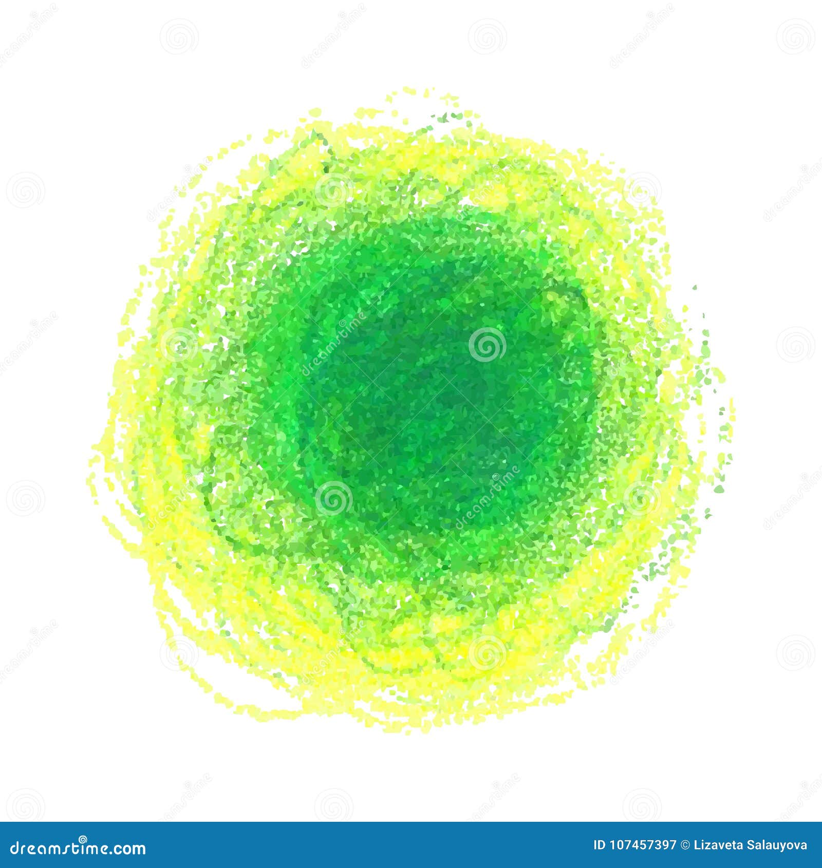 Green Crayon Scribble Texture Stain Isolated on White Background Stock ...