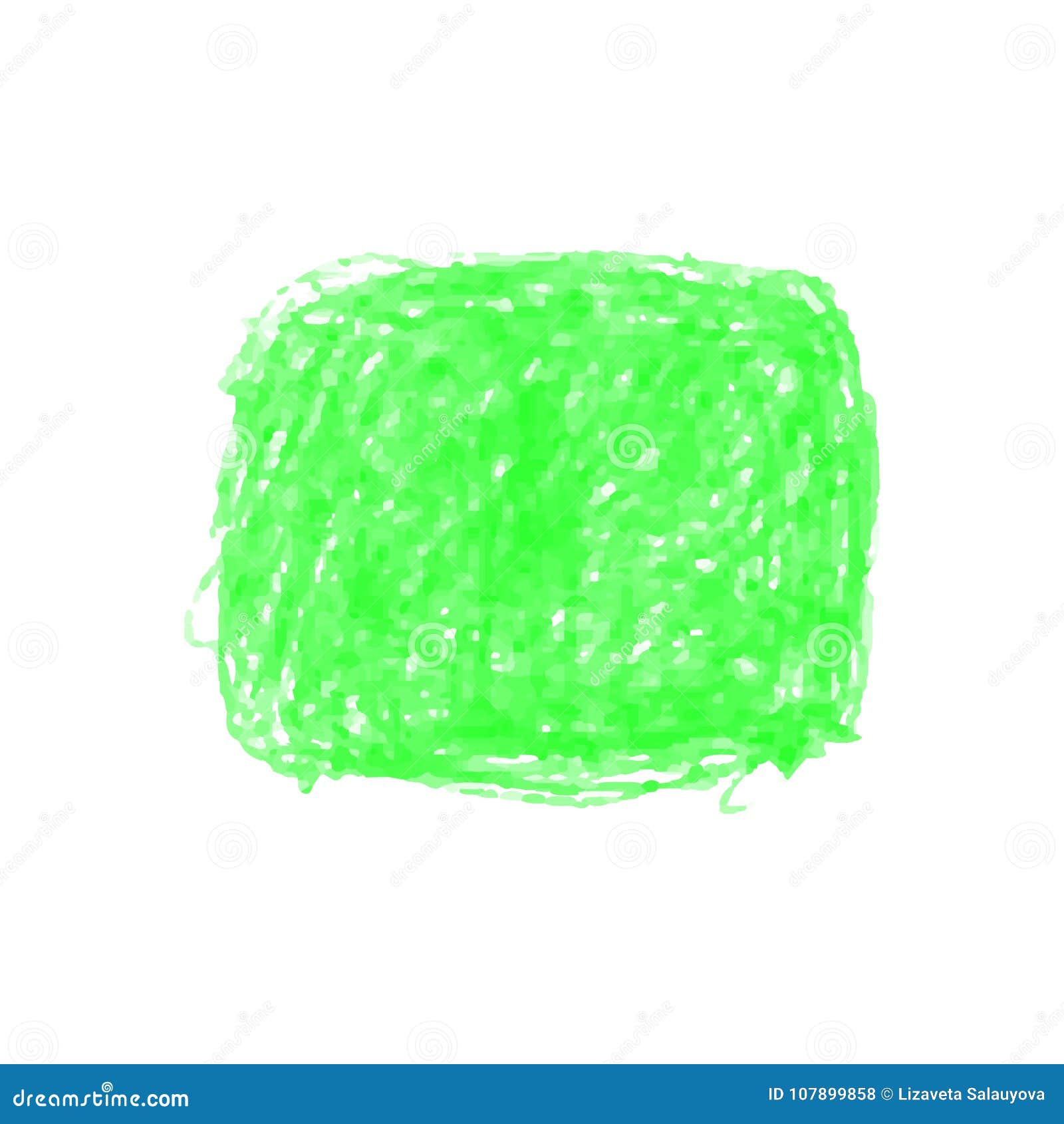 Green Crayon Scribble Texture Stain Isolated on White Background Stock ...
