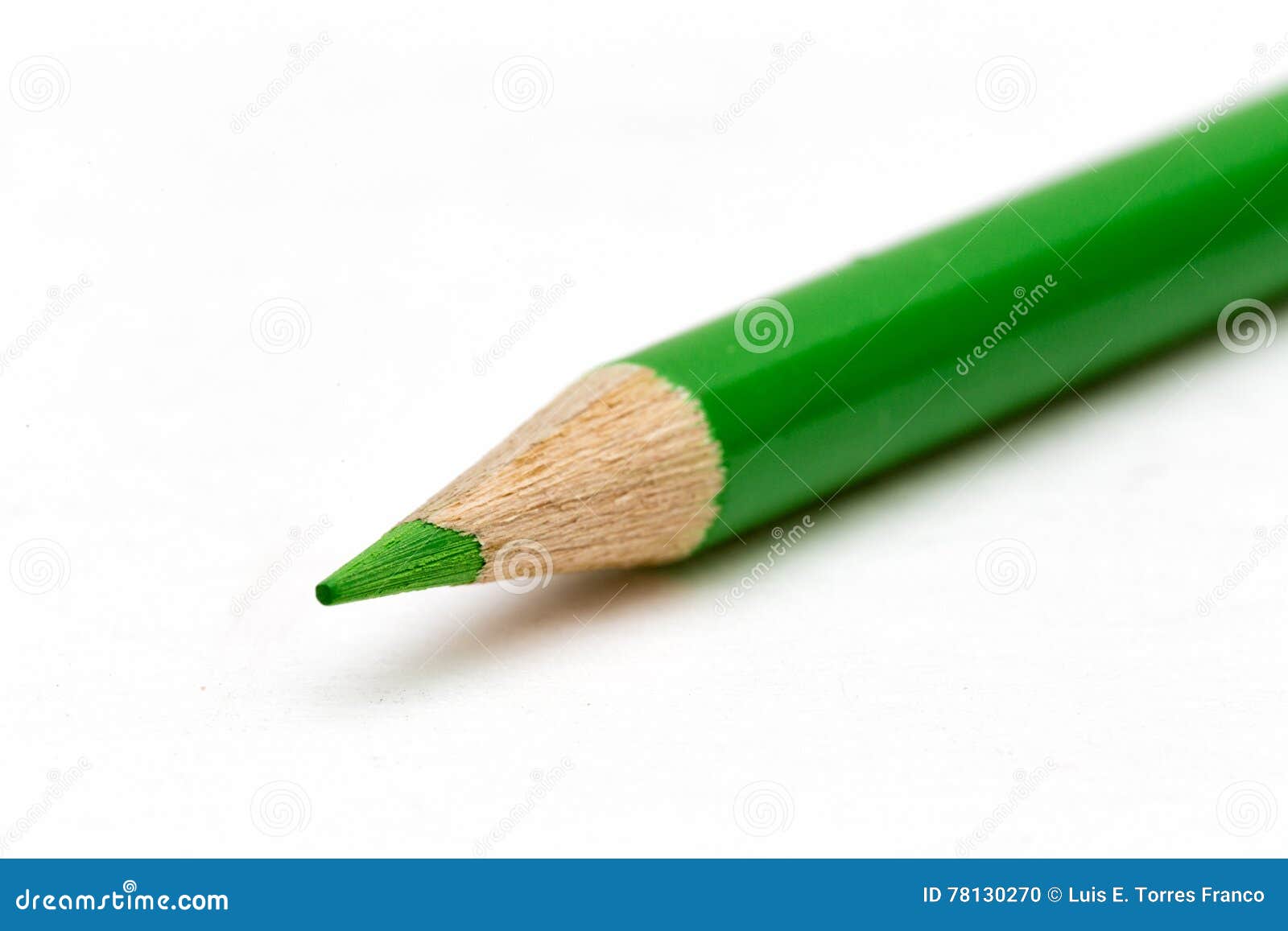 Green Crayon stock photo. Image of development, craft - 78130270