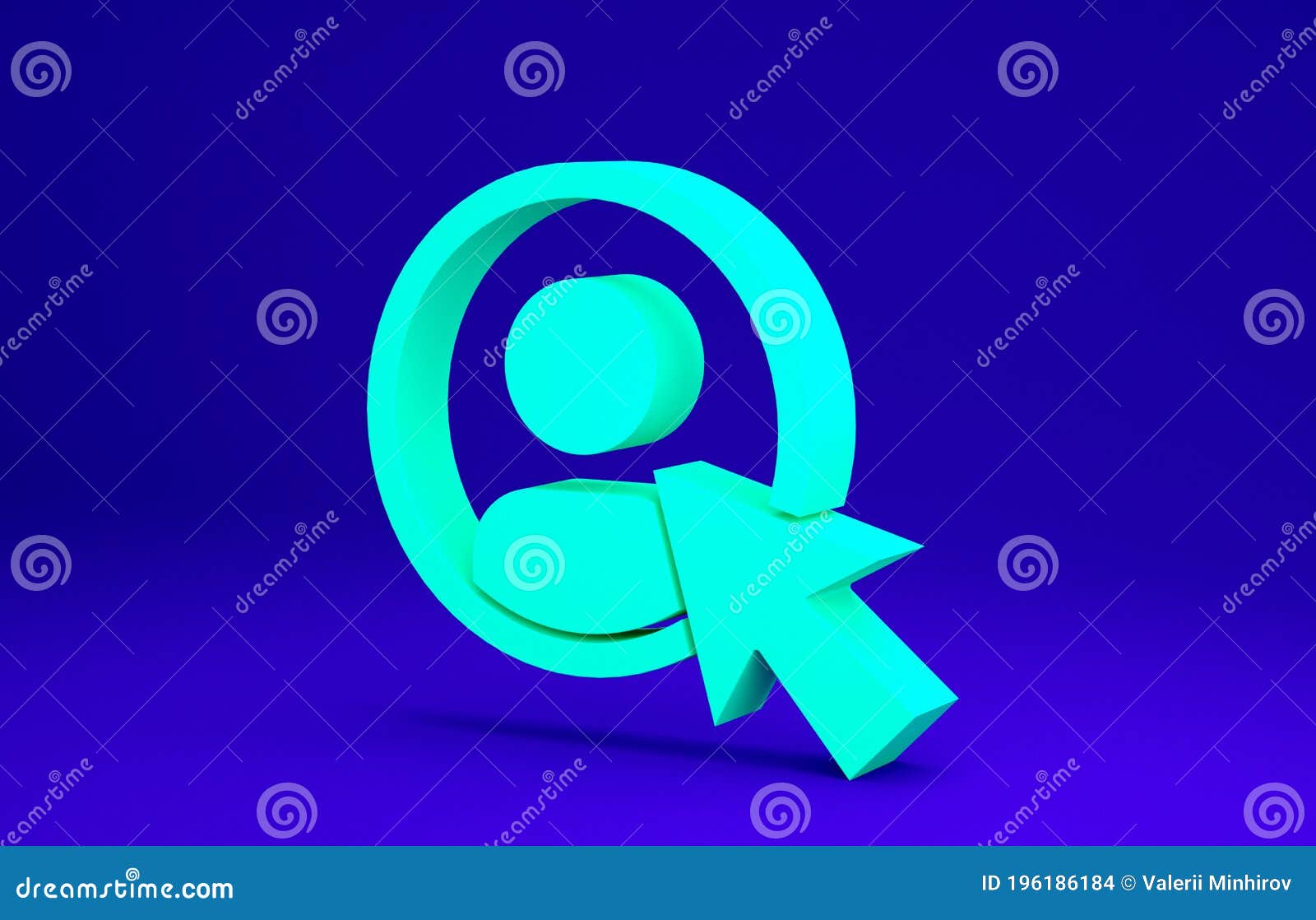 Green Create Account Screen Icon Isolated on Blue Background ...
