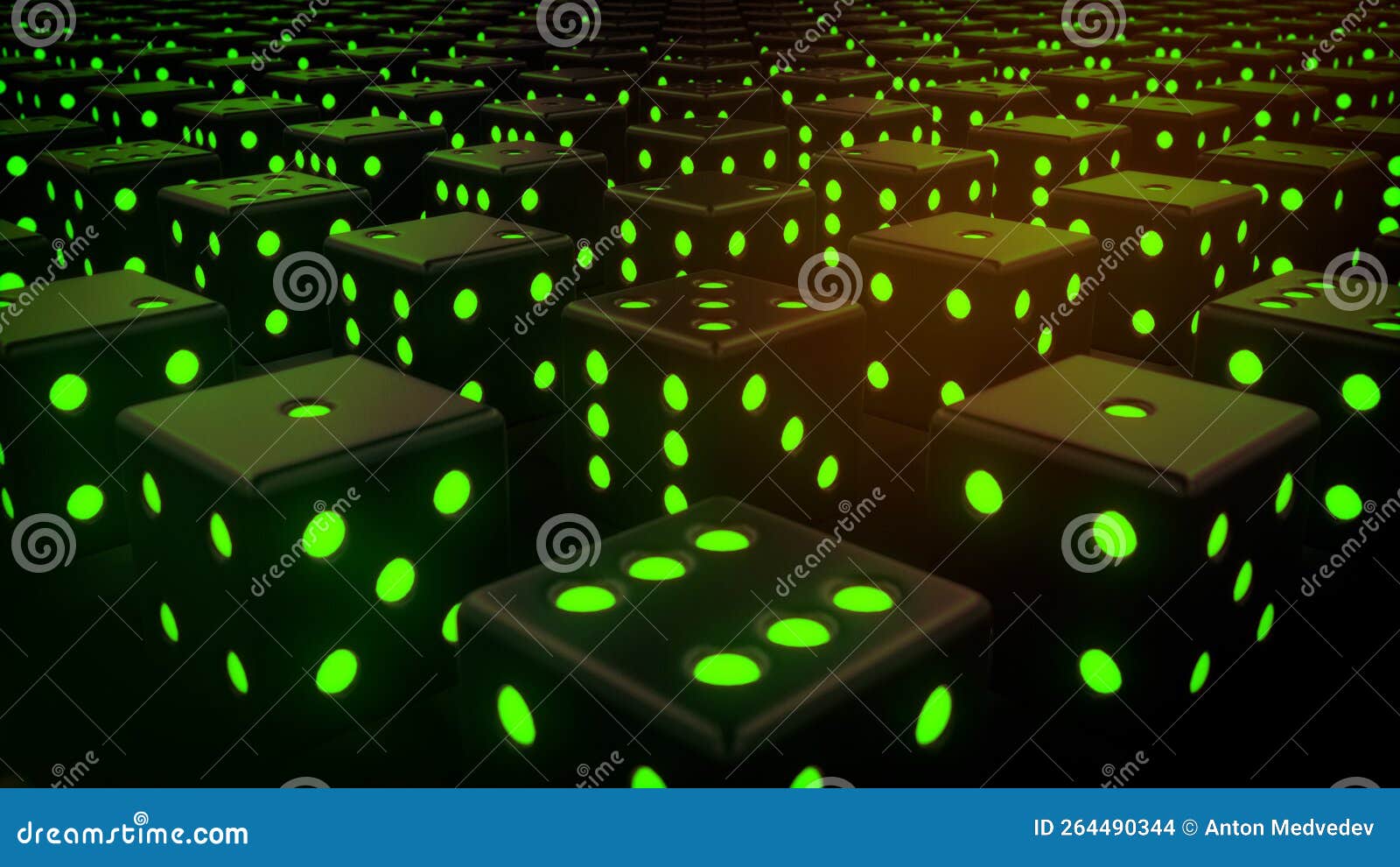 Green Creative Backdrop of Gamble Dices Randomize - Abstract 3D ...