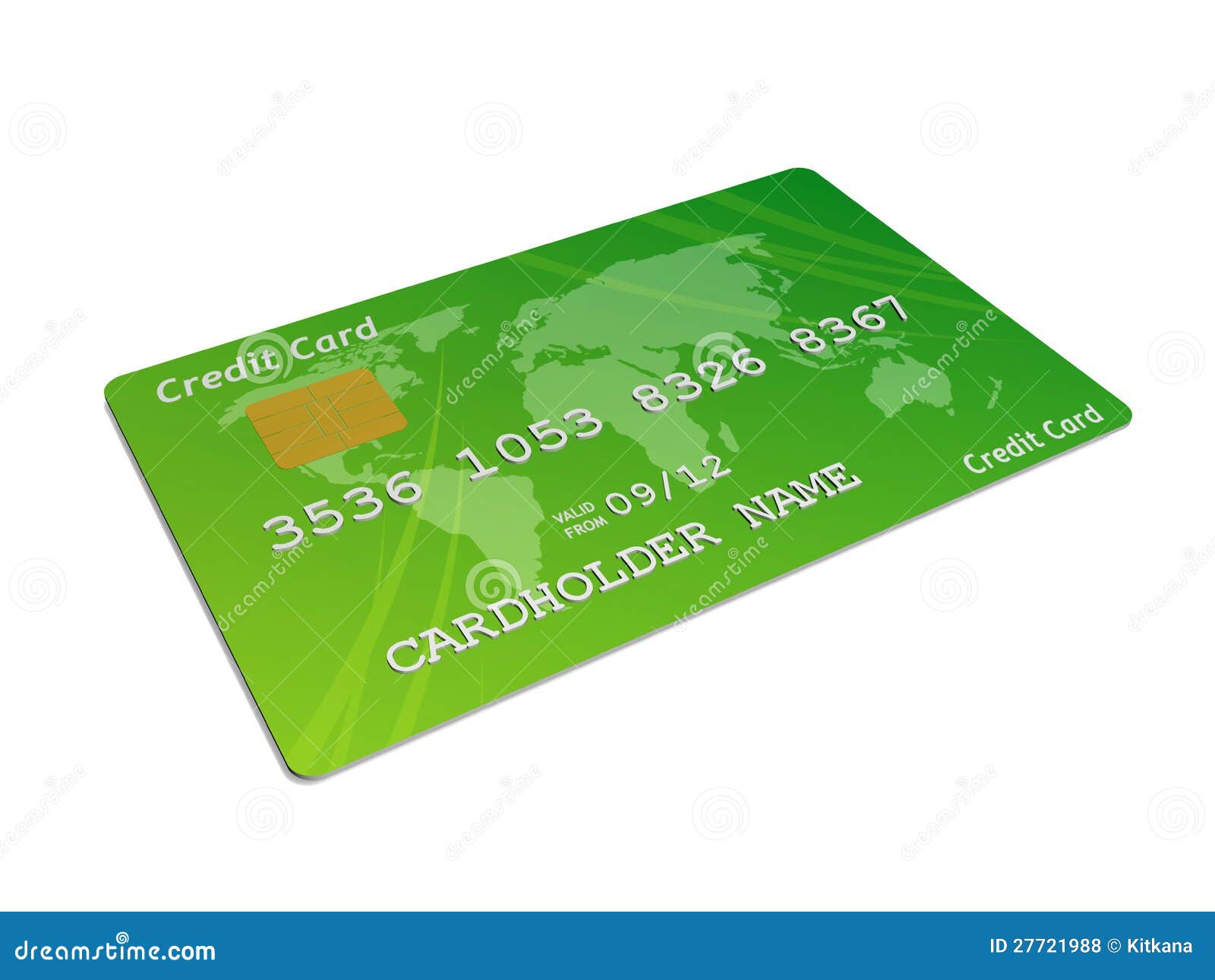 Green credit card stock illustration. Illustration of card - 27721988