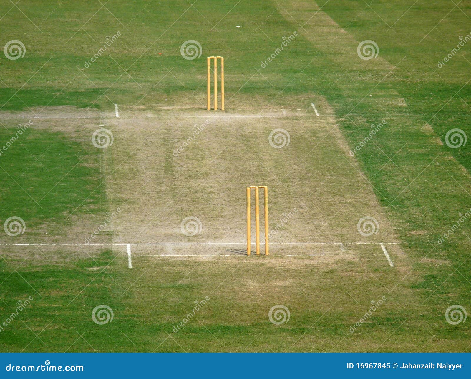 Green Cricket Pitch Stock Image | CartoonDealer.com #16967845