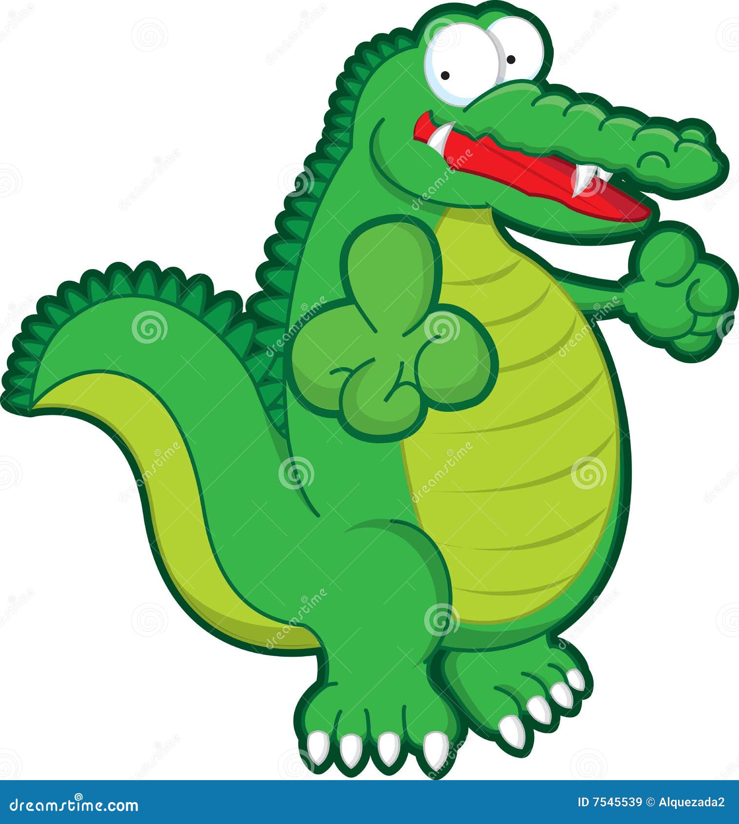 Green croc stock illustration. Illustration of pointing - 7545539