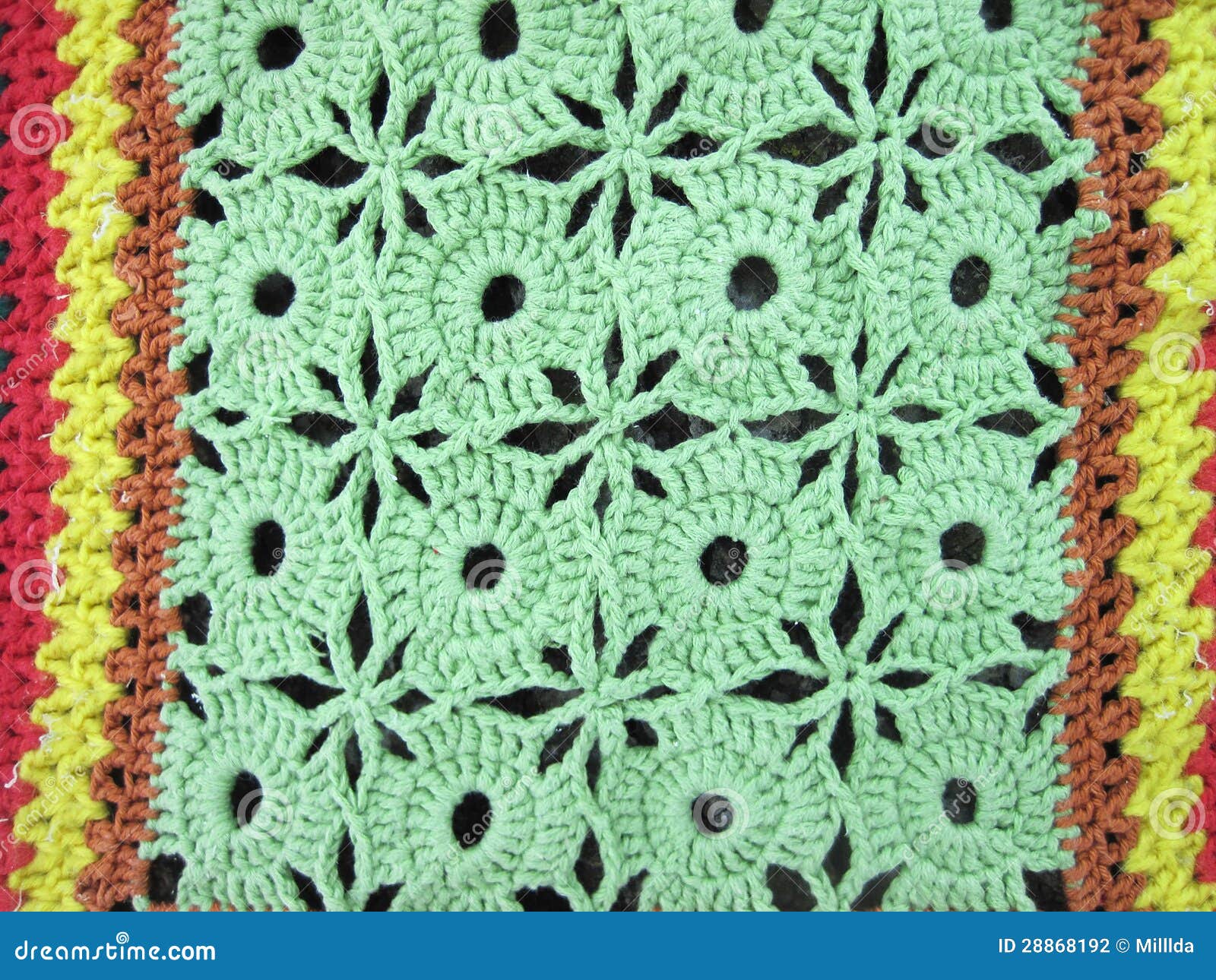 Green crochet stock photo. Image of yellow, brown, crochet - 28868192