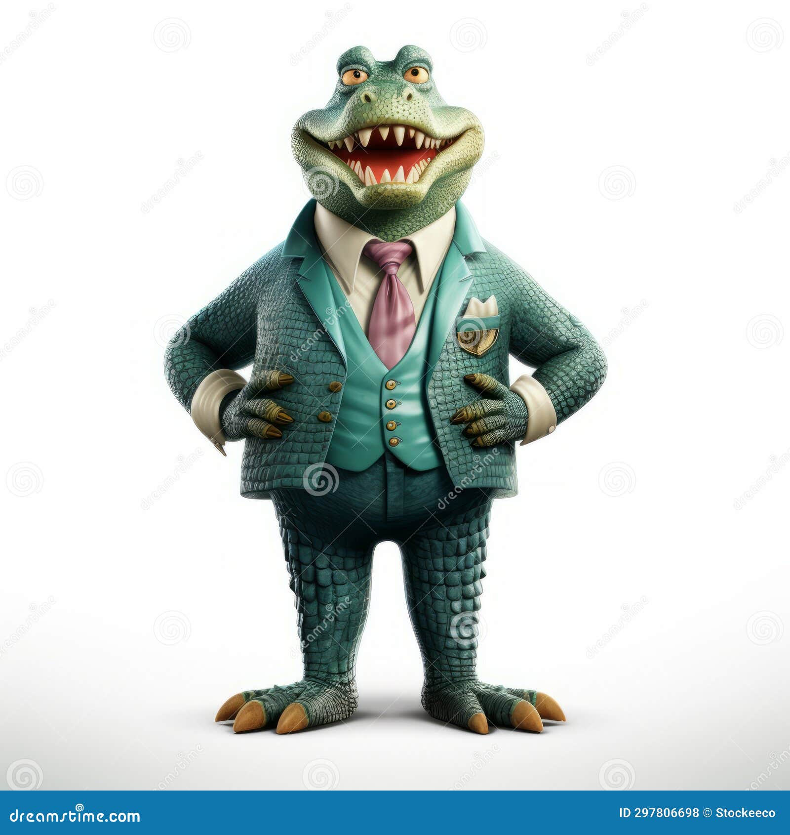 Green Crocodile in a Suit: Imaginative Caricature Illustration Stock ... Green Crocodile in a Suit: Imaginative Caricature Illustration Stock ...