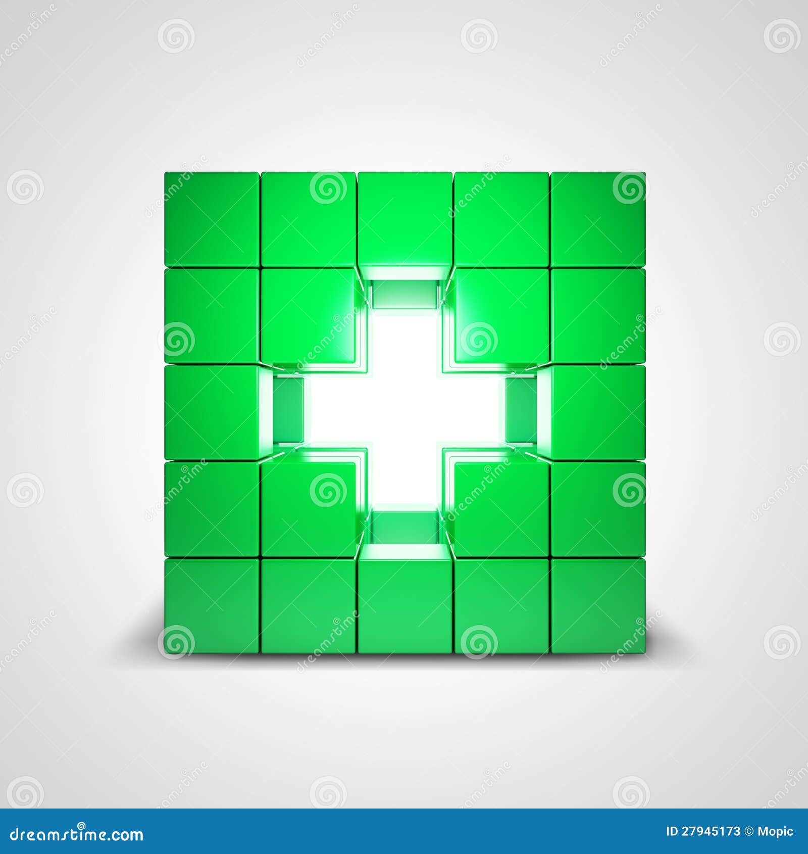 Green cross health symbol stock illustration. Illustration of green ...