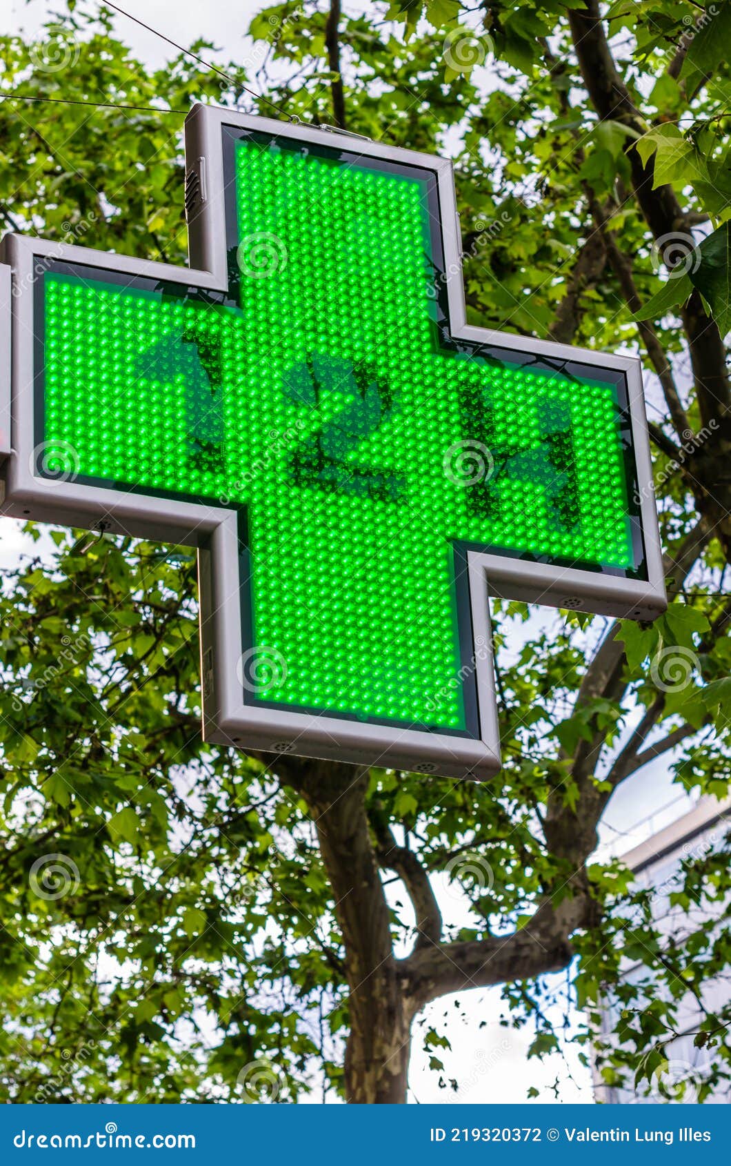 Green Cross Sign Indicating Pharmacy Stock Photo - Image of sign ...