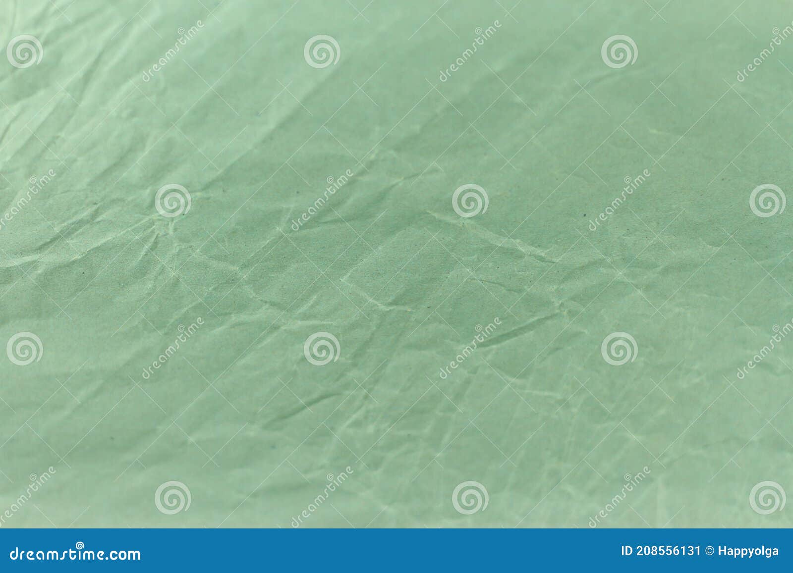 Green crumpled paper stock image. Image of crease, paper - 208556131