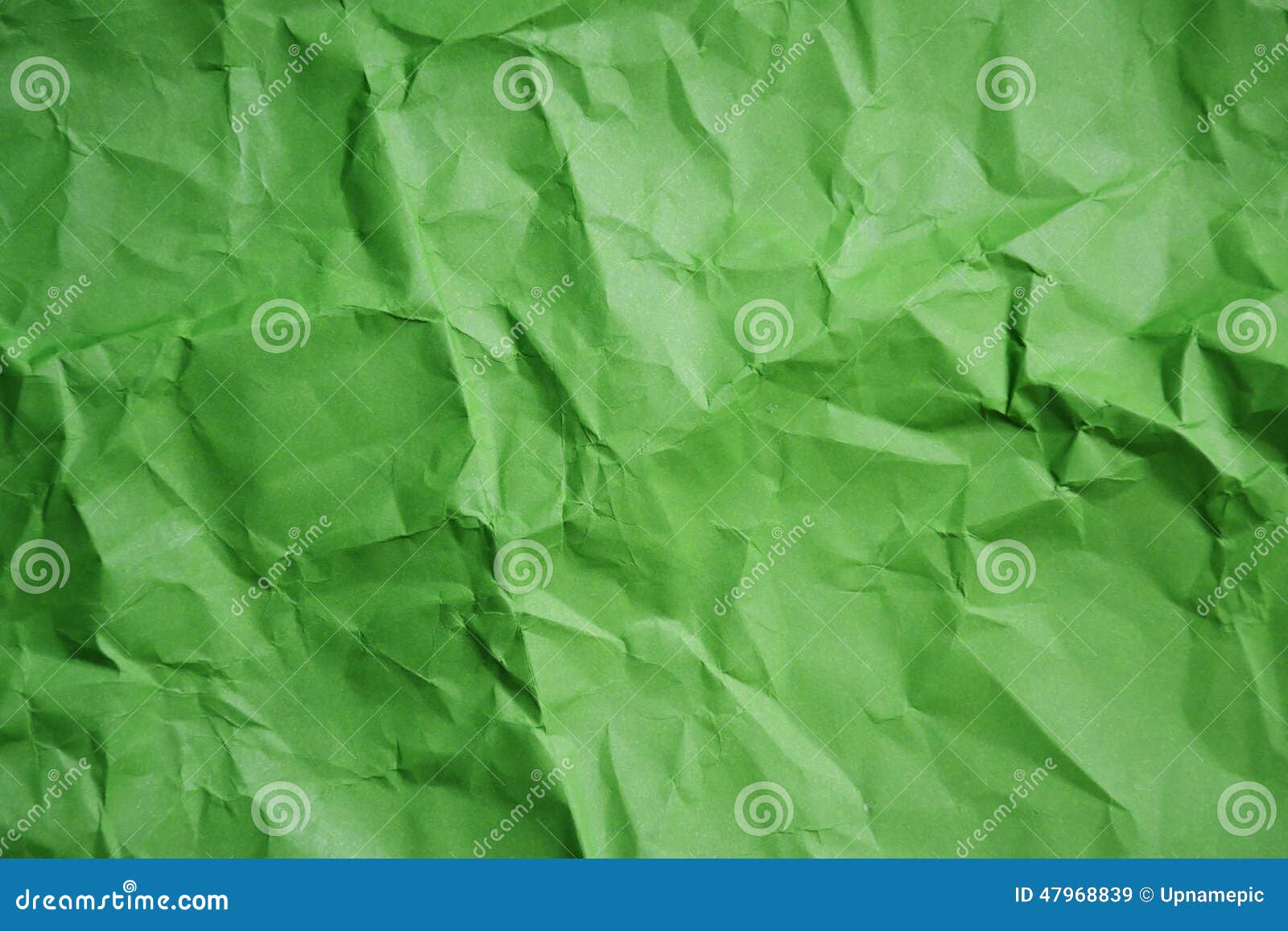 Green Crumpled Paper Texture Background. Stock Image - Image of ...