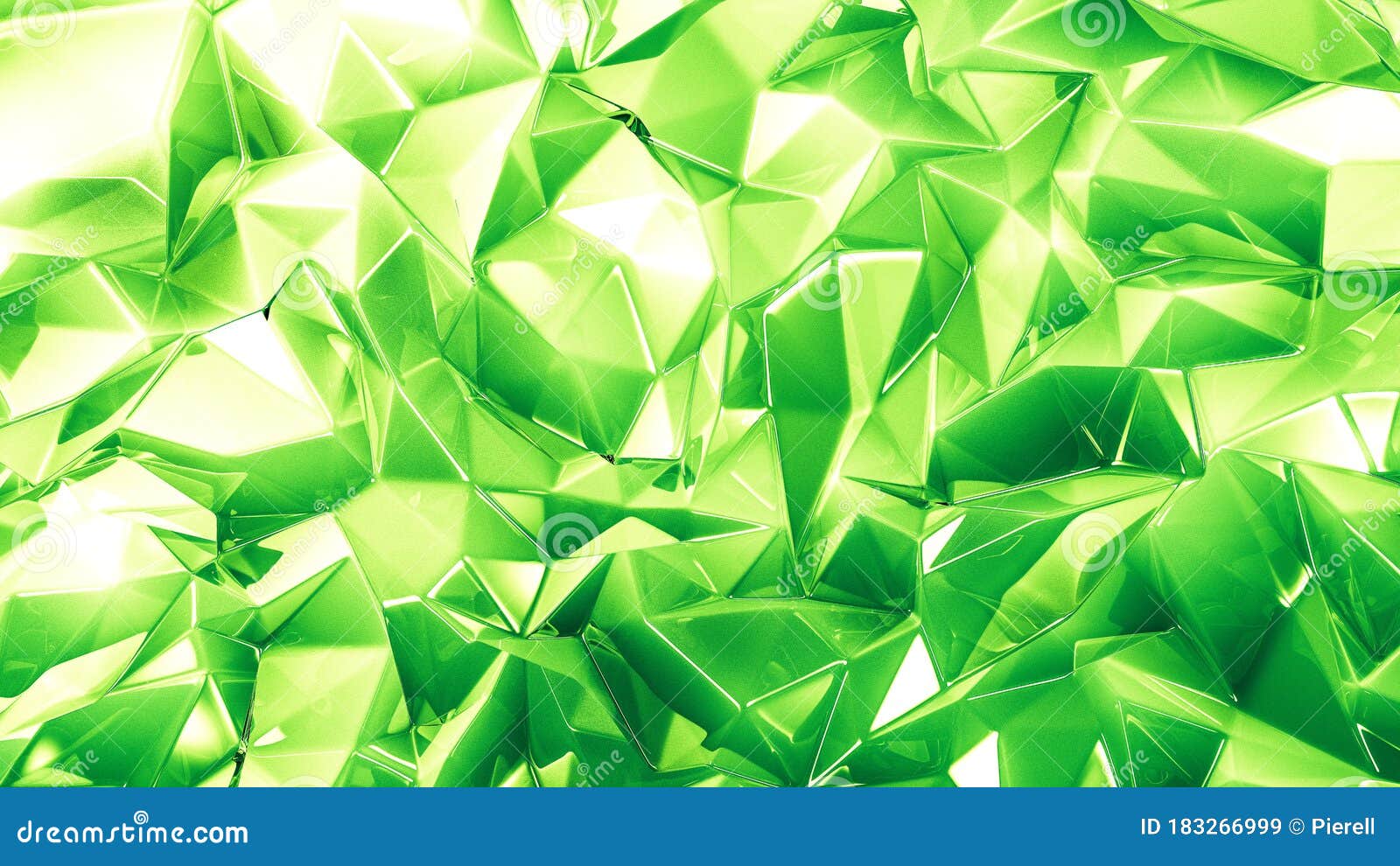 Green Crystal Background with Triangles. 3d Illustration, 3d Rendering ...