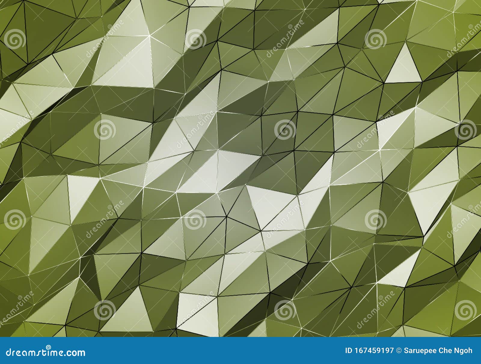 Green Crystal Polygonal Abstract Triangular on Lighting Space Graphic ...