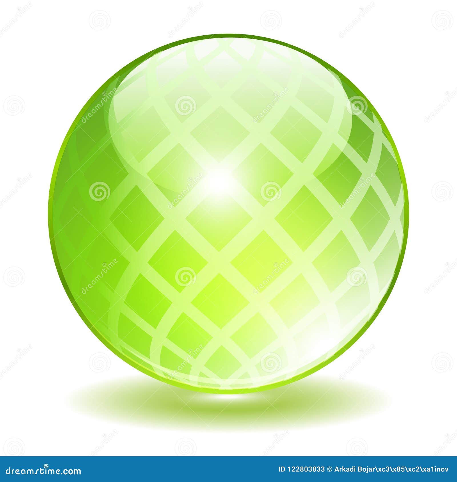 Green crystal vector orb stock vector. Illustration of cartoon - 122803833