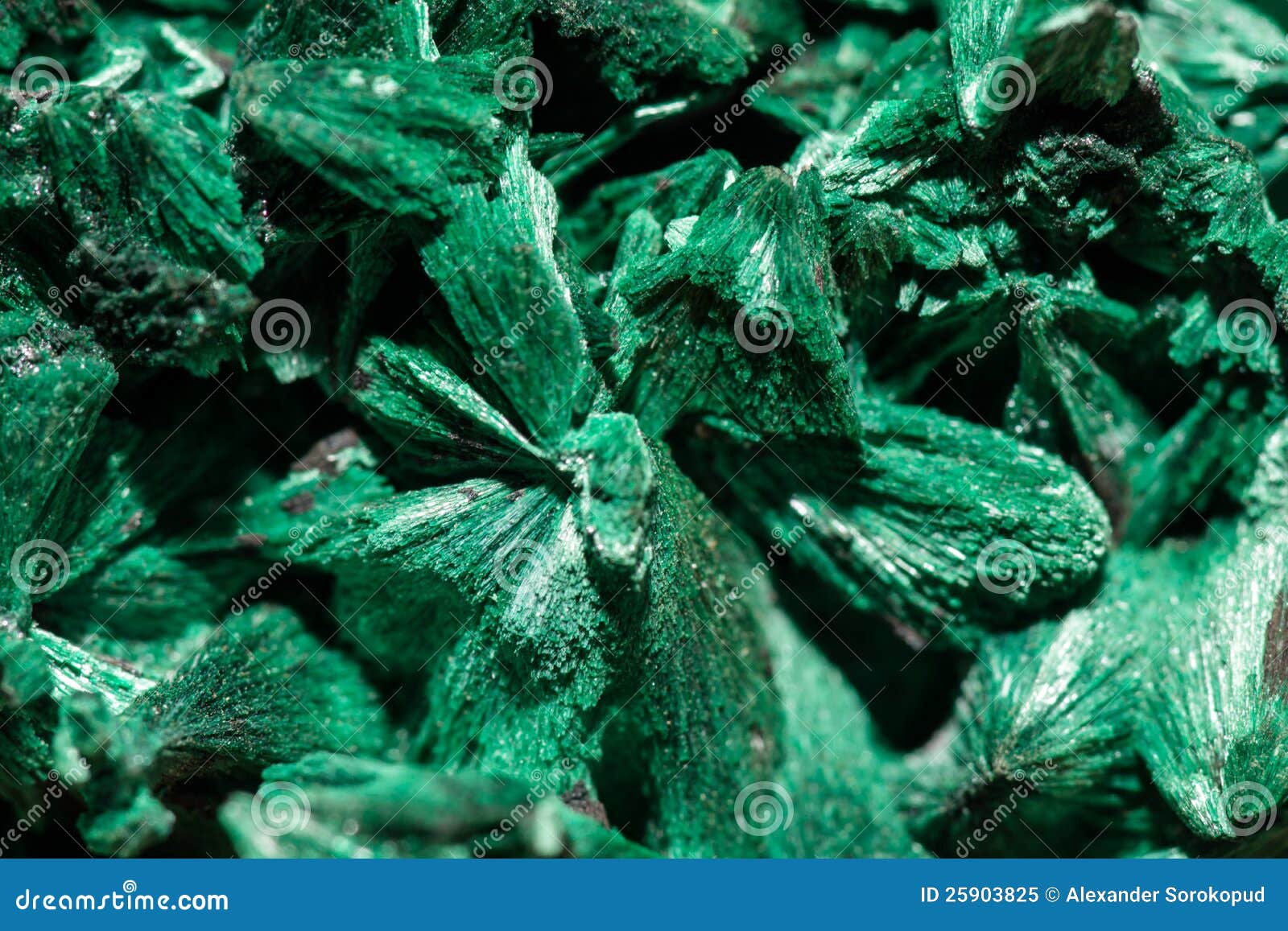 Green Crystals of Malachite Stock Image - Image of ornamental, mines ...