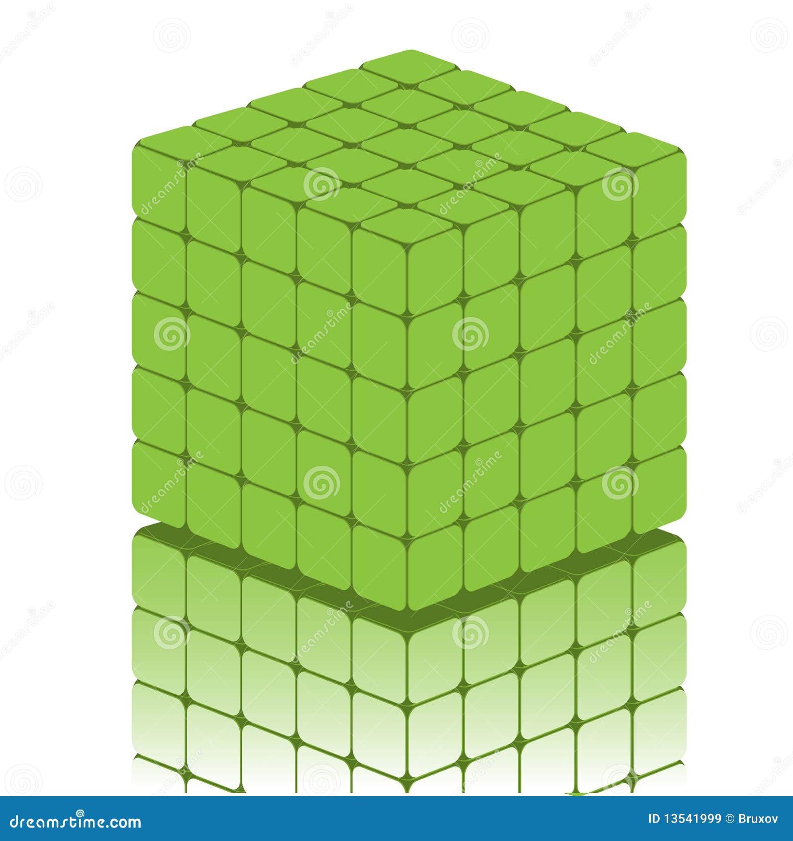 Green cube stock vector. Illustration of choas, prospects - 13541999