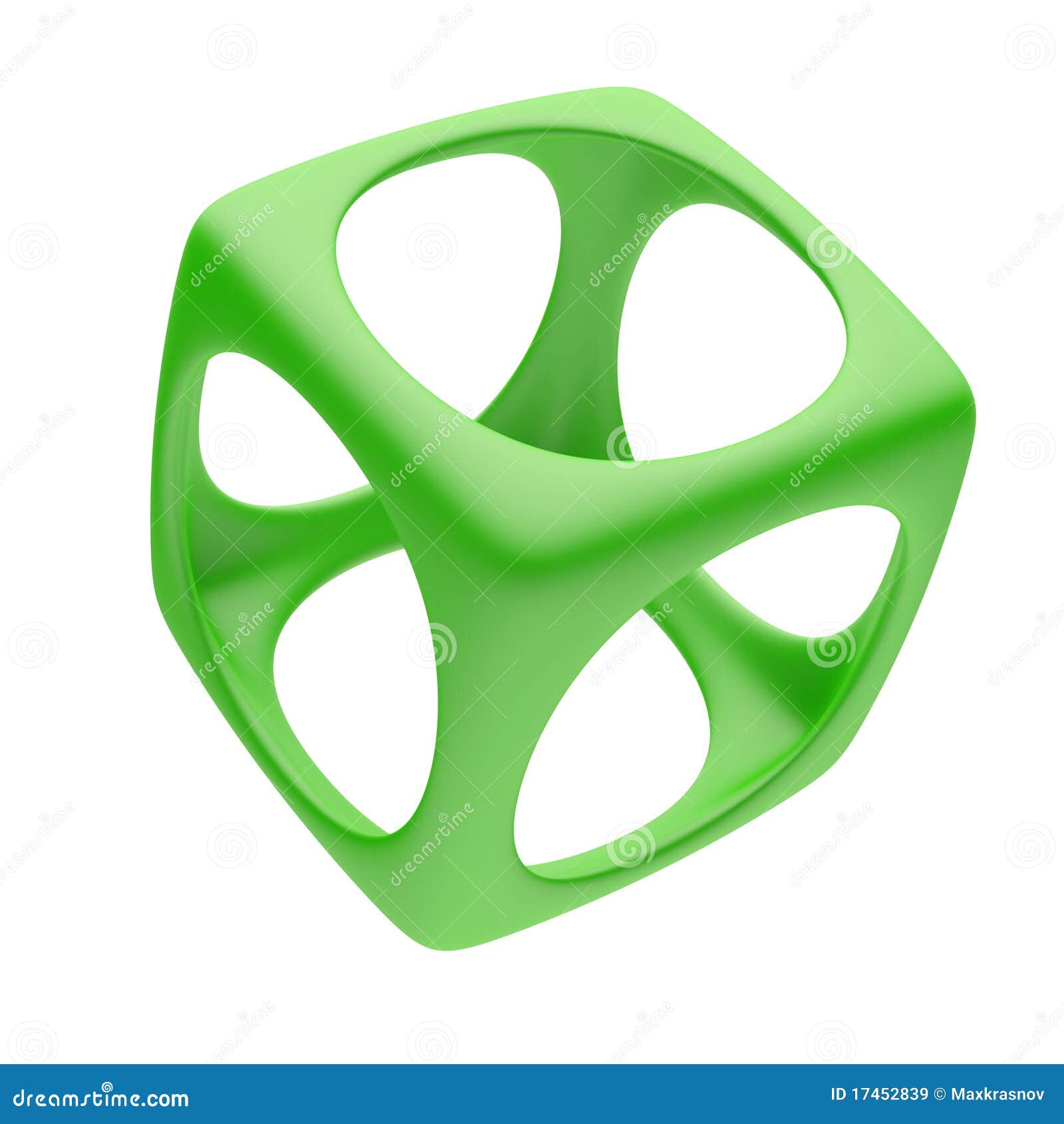 Green Cube stock illustration. Illustration of form, magic - 17452839