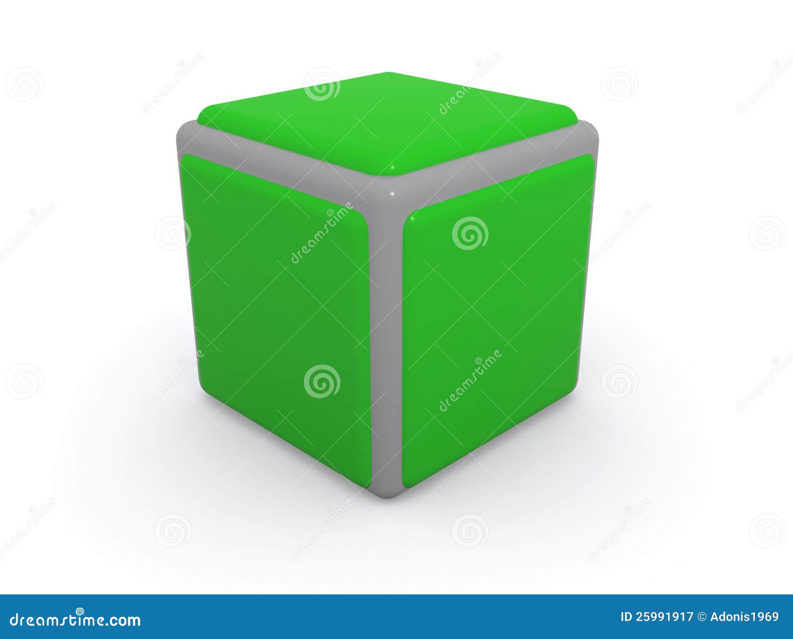 Green cube stock illustration. Illustration of sign, empty - 25991917