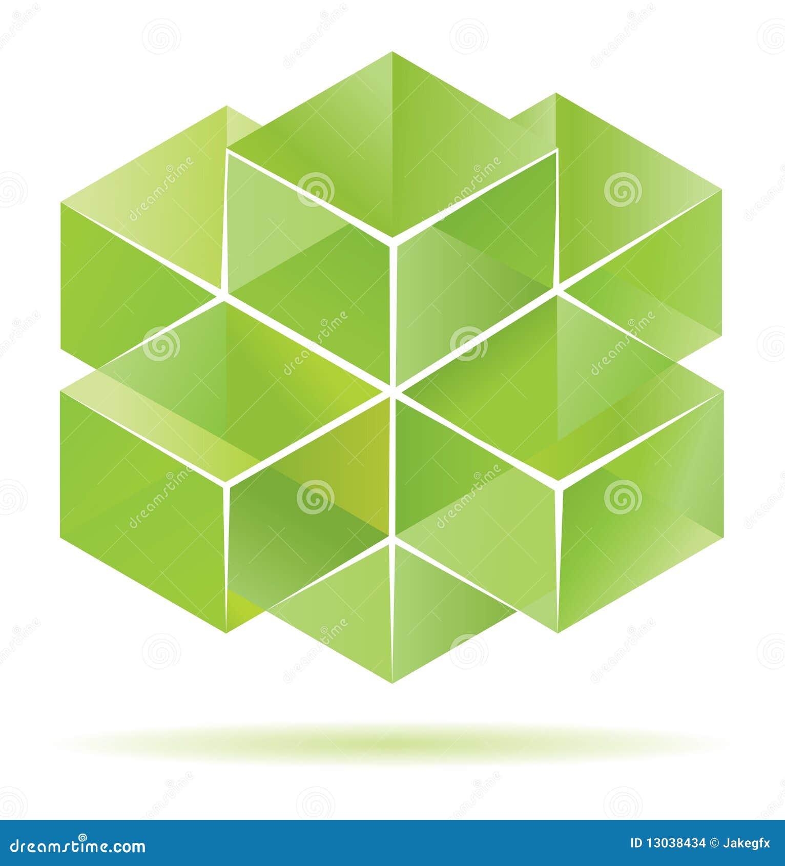 Green Cube Basic Simple 3d Shapes Isolated On White Background ... Green Cube Basic Simple 3d Shapes Isolated On White Background ...