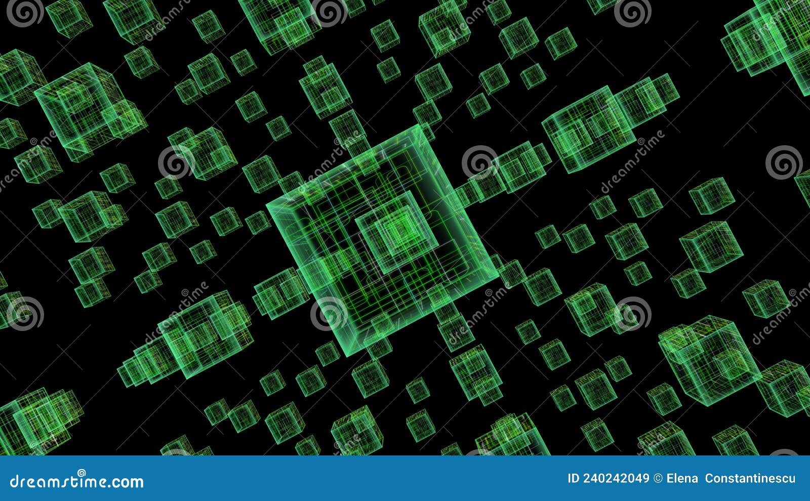 Green Neon Technology Background Stock Illustration - Illustration of ...