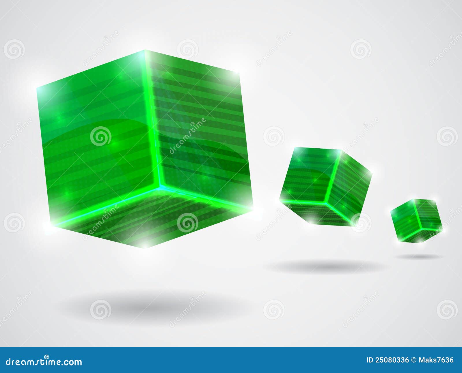 Green_cubes vektor abbildung. Illustration von plan, geschäft - 25080336