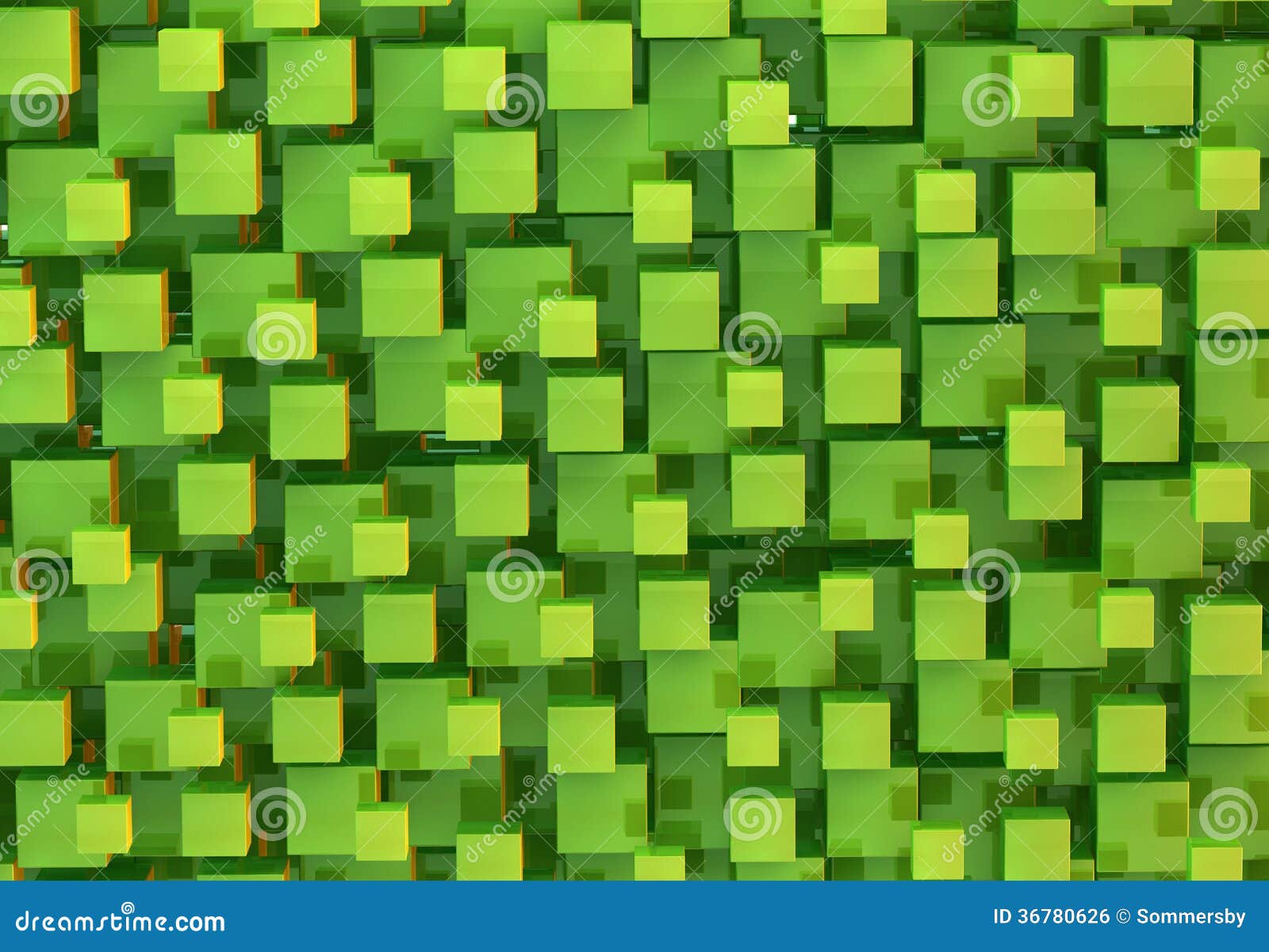 Green Cubes Abstract Background Stock Illustration - Illustration of ...