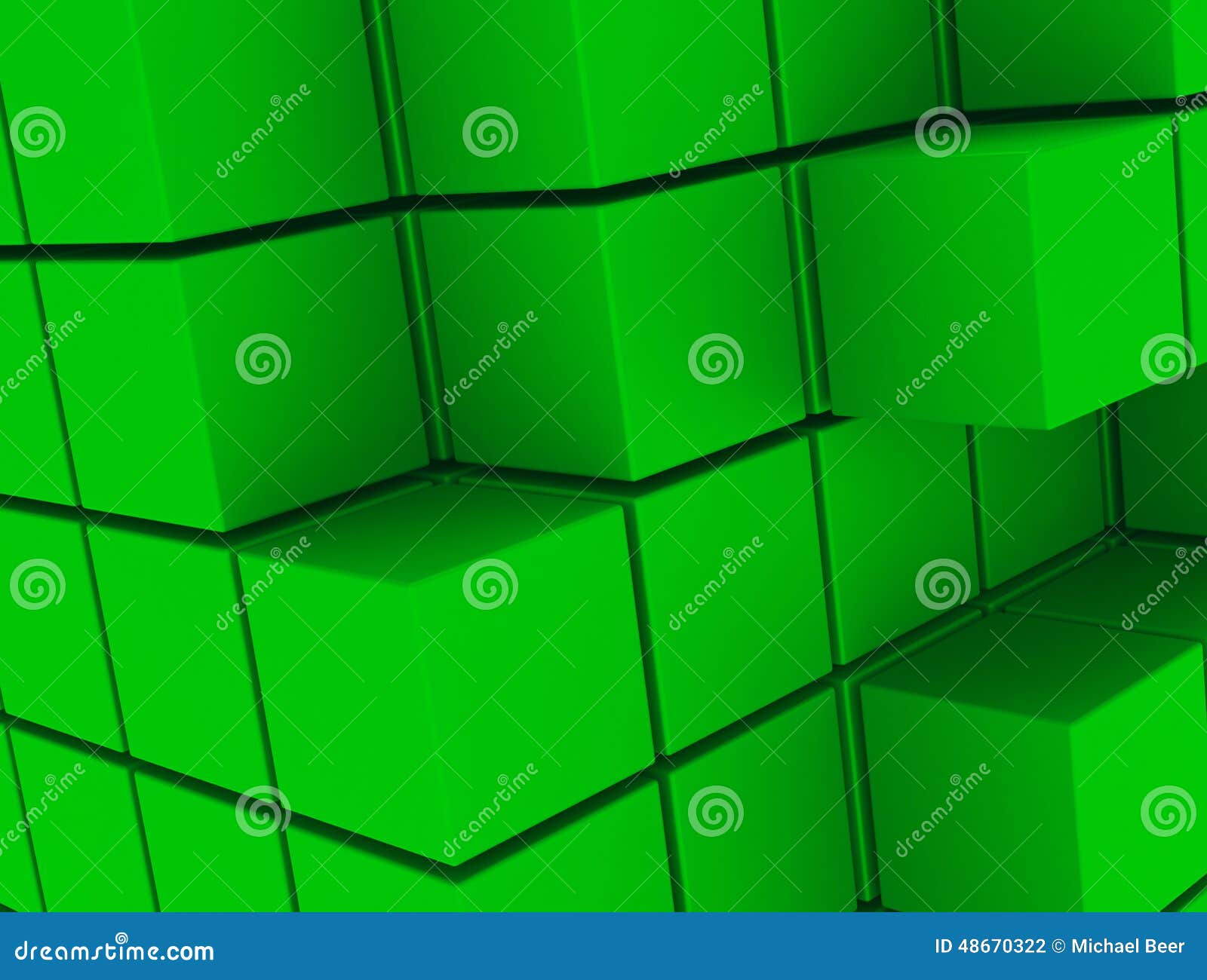 The green cubes stock illustration. Illustration of brick - 48670322