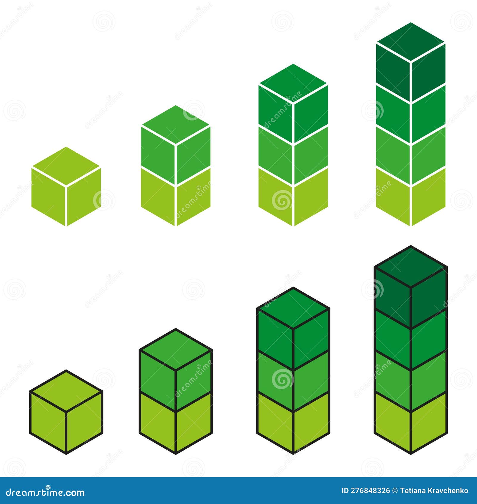 Green Cubes Stacked Artfully. Clean, Modern Design with Sharp Angles ...