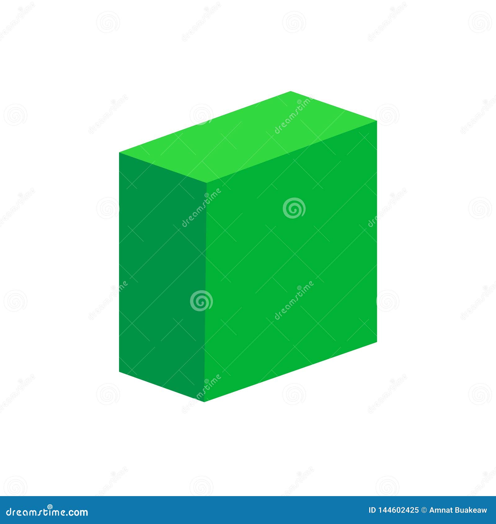 Green Cuboid Basic Simple 3d Shapes Isolated on White Background ... Green Cuboid Basic Simple 3d Shapes Isolated on White Background ...