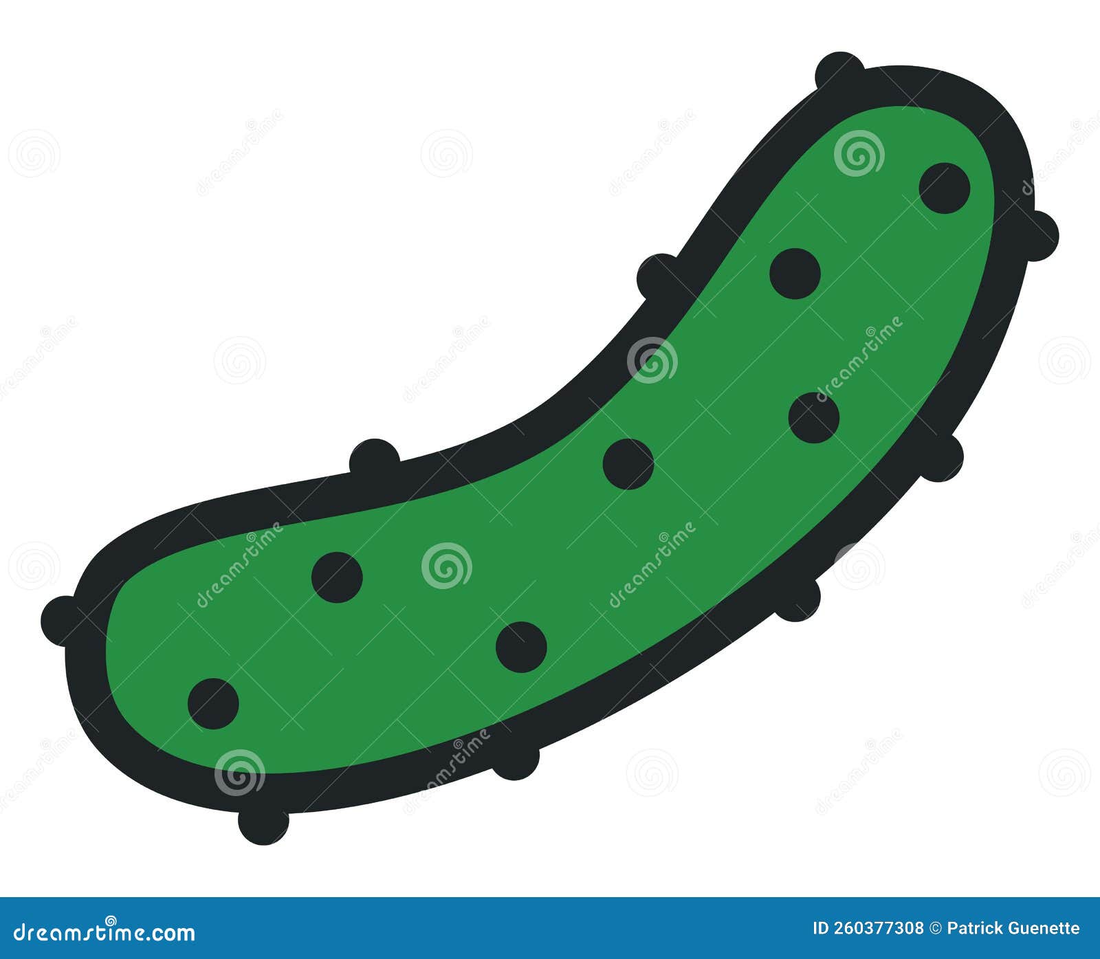 Green cucumber, icon stock vector. Illustration of isolated - 260377308