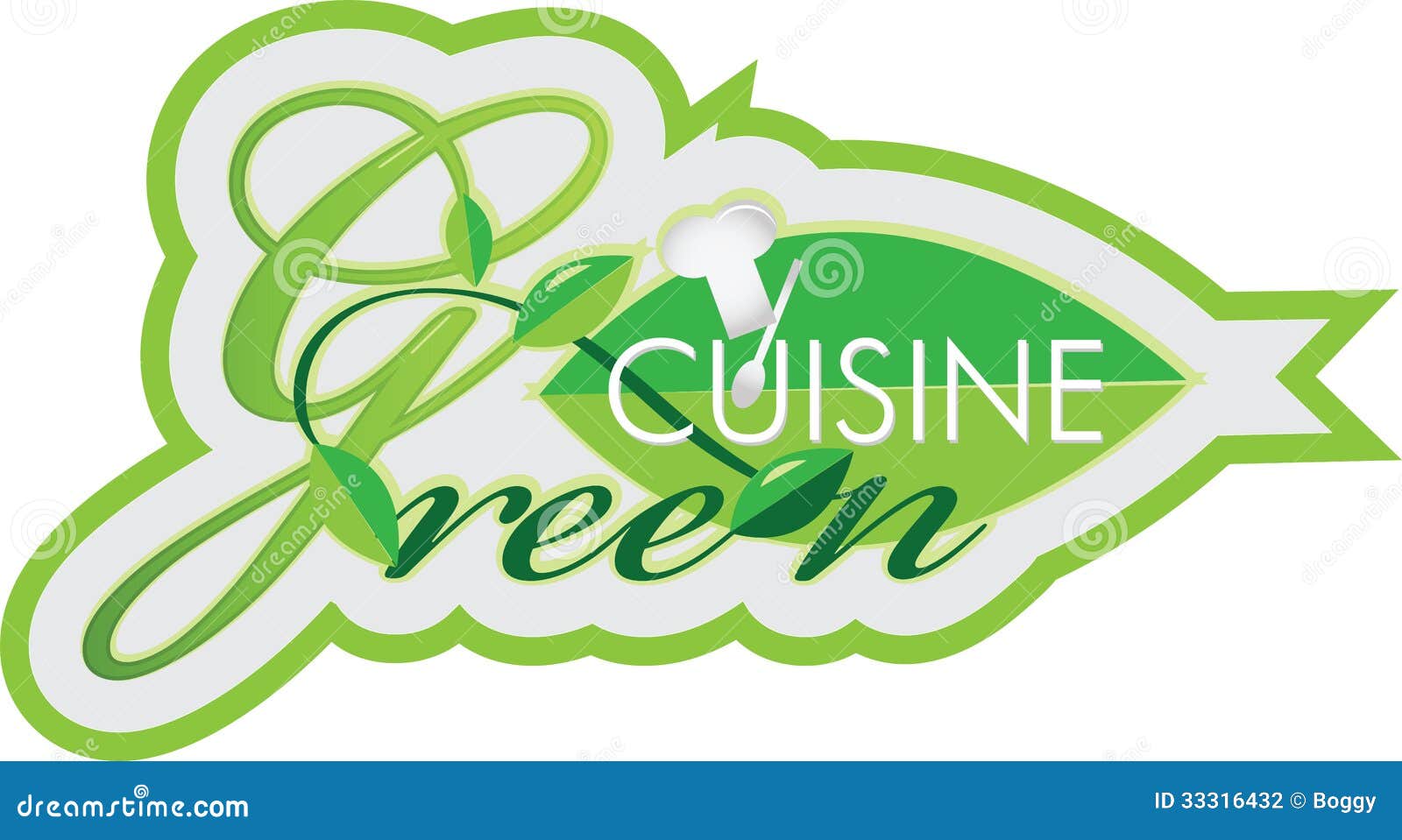 Green cuisine stock vector. Illustration of healthy, green - 33316432