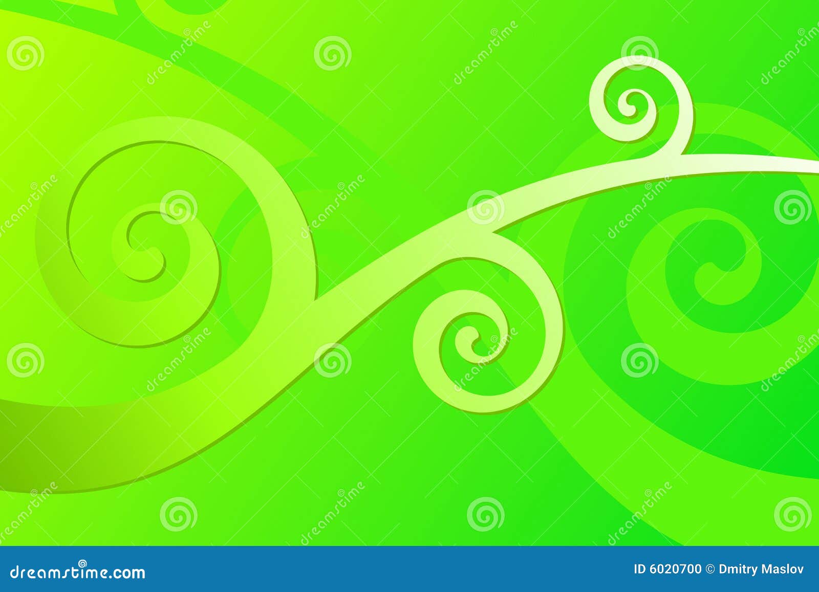 Green Curls stock vector. Illustration of design, decoration - 6020700