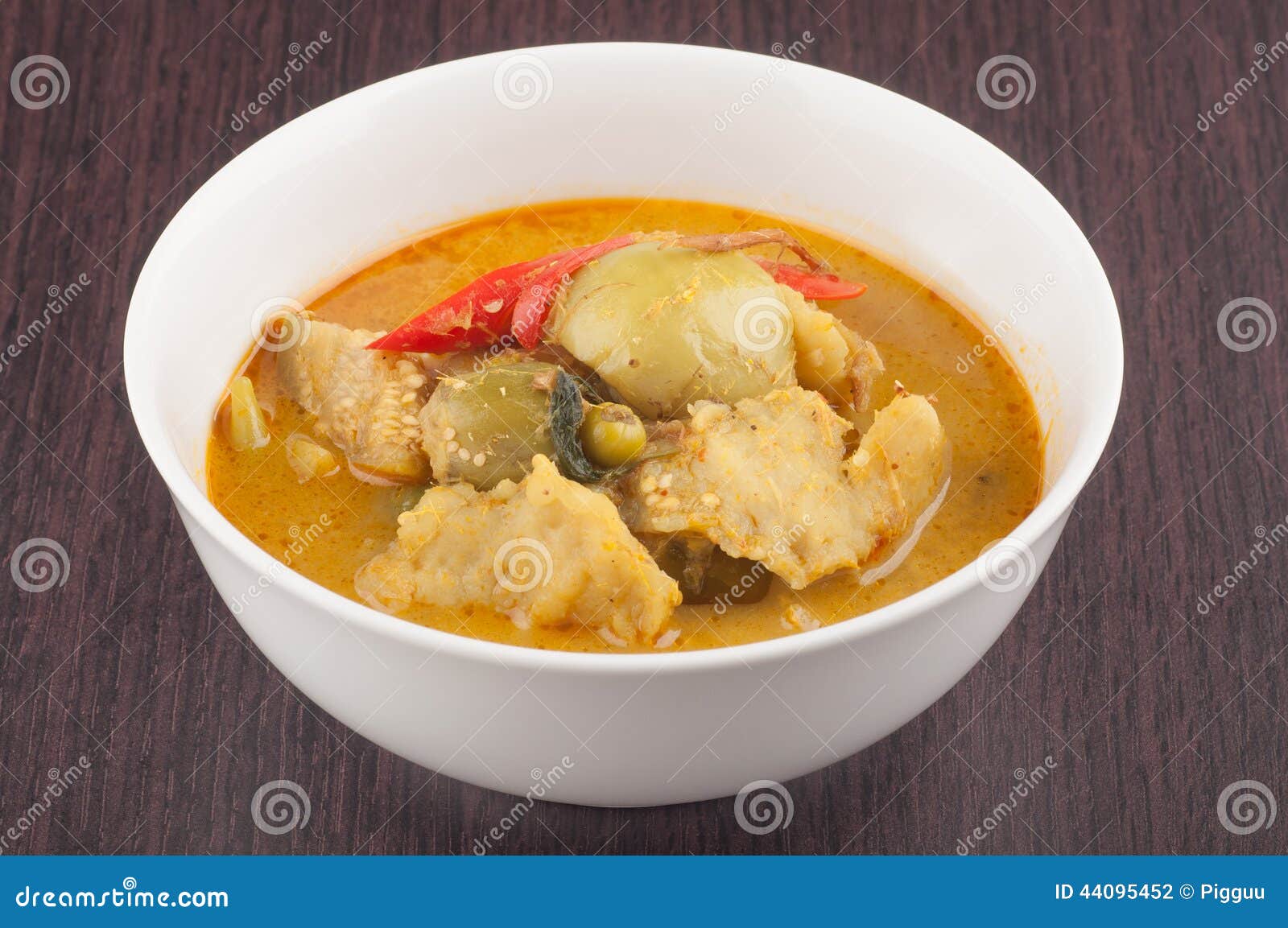 Green Curry with Fish Balls Stock Photo - Image of cuisine, thailand ...