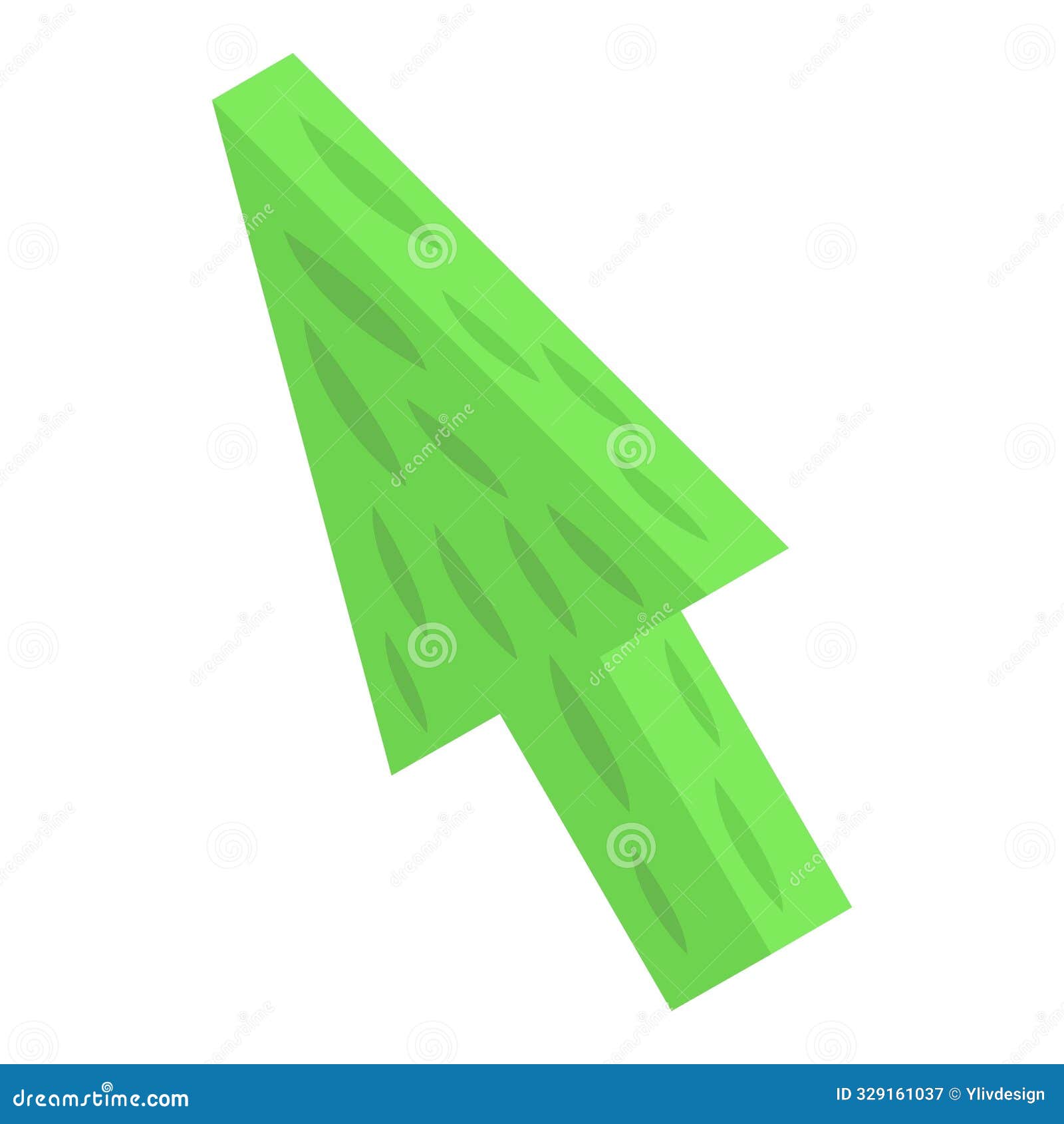Green Cursor Arrow Pointing Up Right Corner Stock Illustration ...