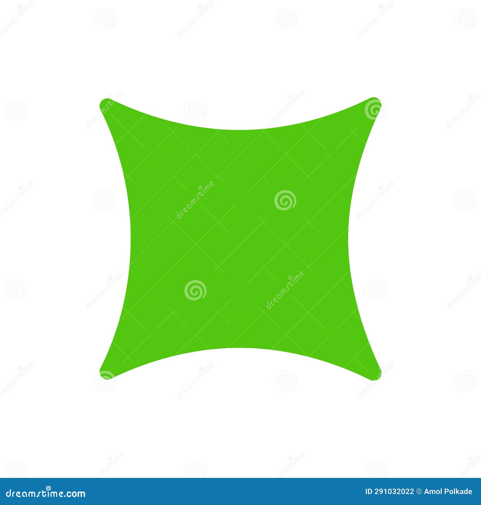 Green Curved Square Star Vector Icon Stock Illustration - Illustration ...