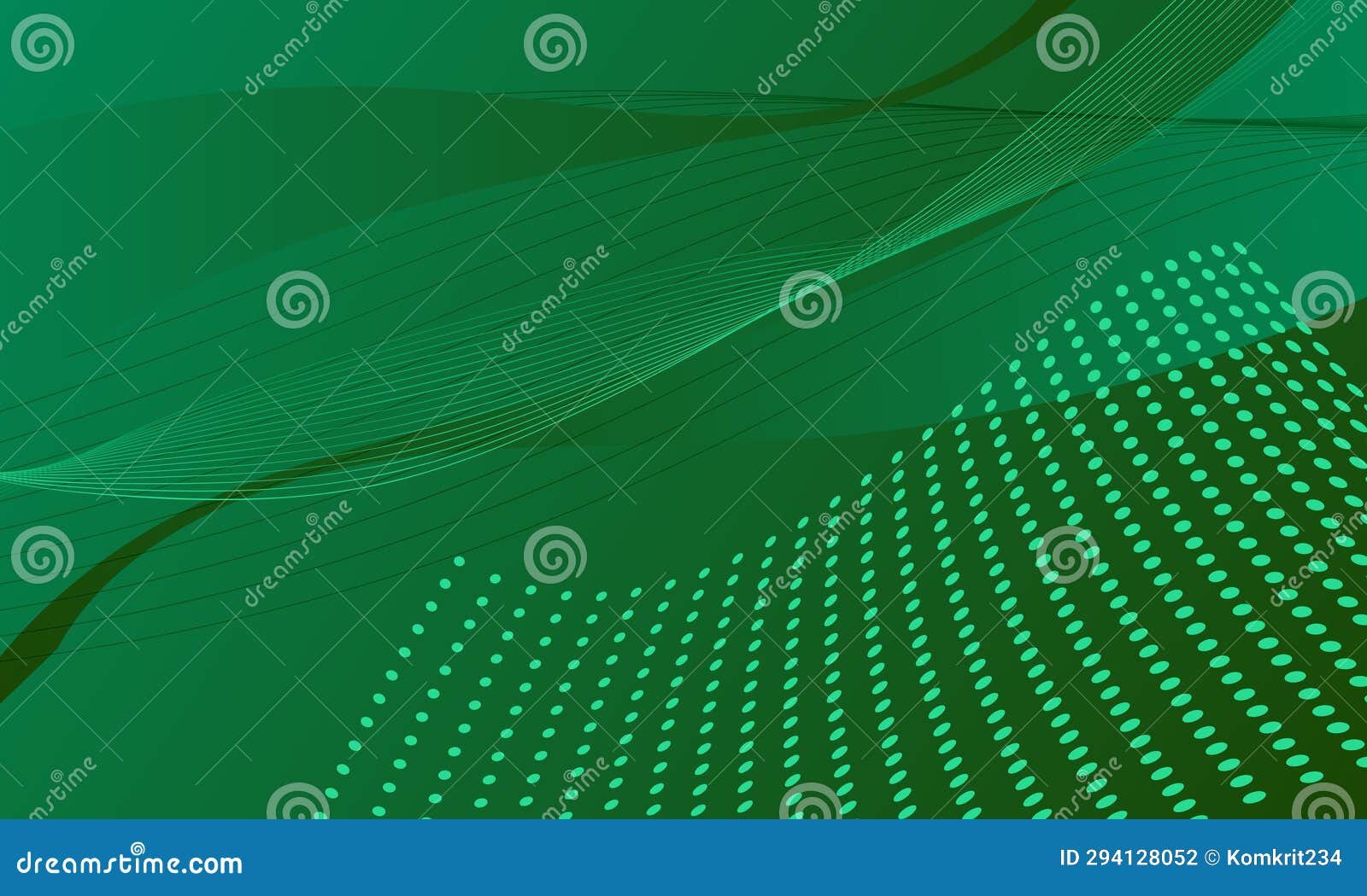 Green Curves with Particles Dot Lines Curve Waves Abstract Technology ...