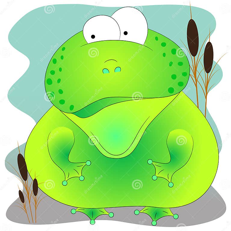 Green cute toad stock vector. Illustration of sweet - 110341834