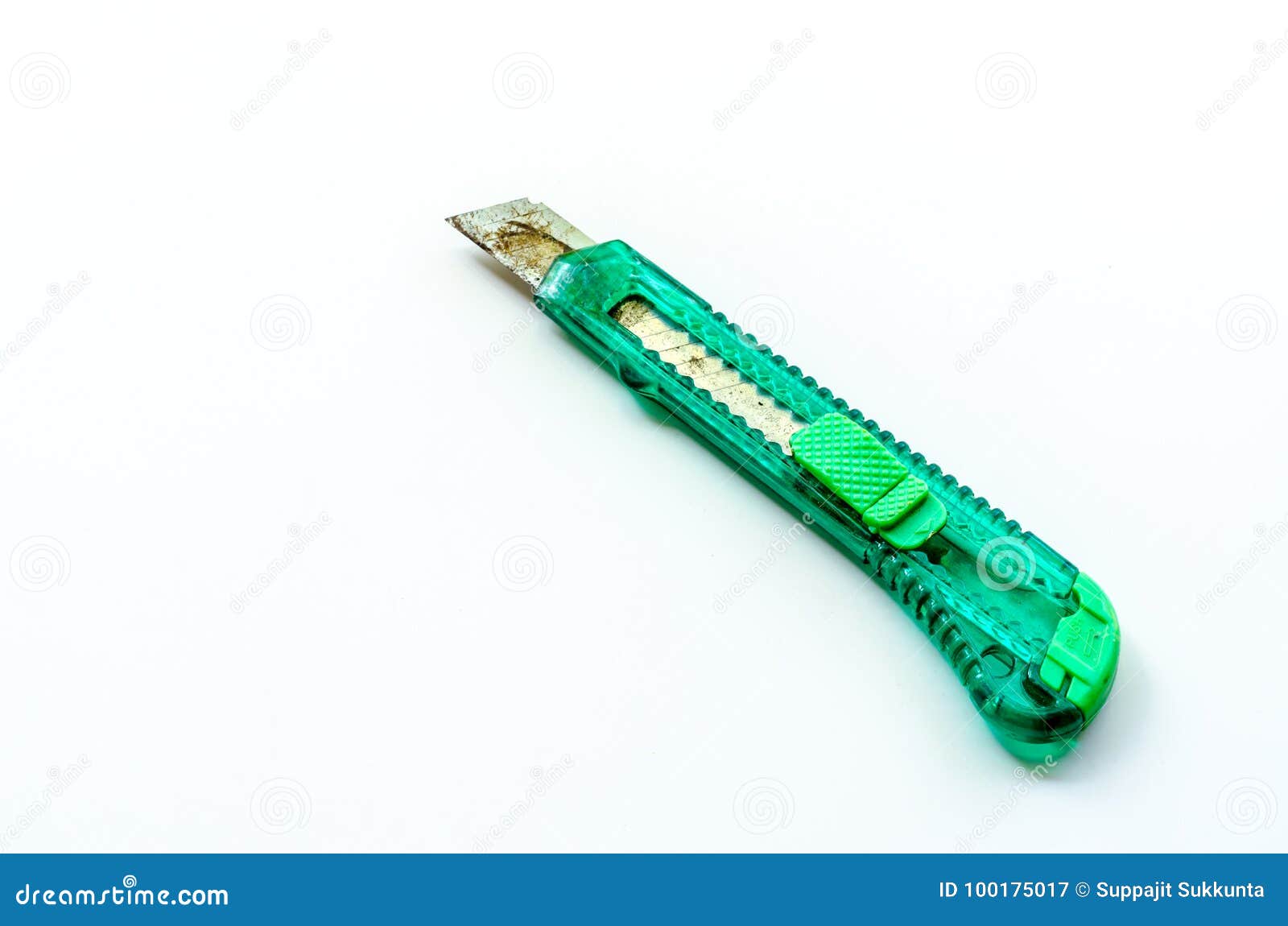 Green Cutter on the White Background Stock Image - Image of office ...