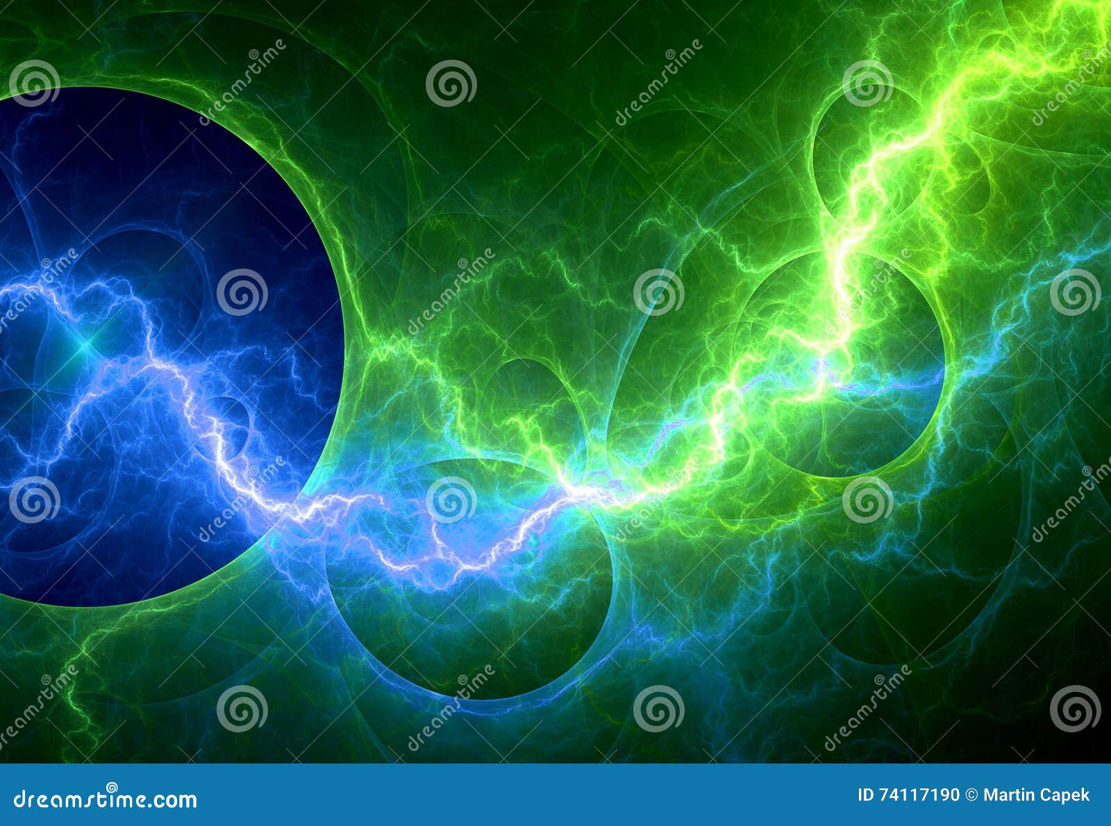 Green and Cyan Electric Lighting Stock Illustration - Illustration of ...