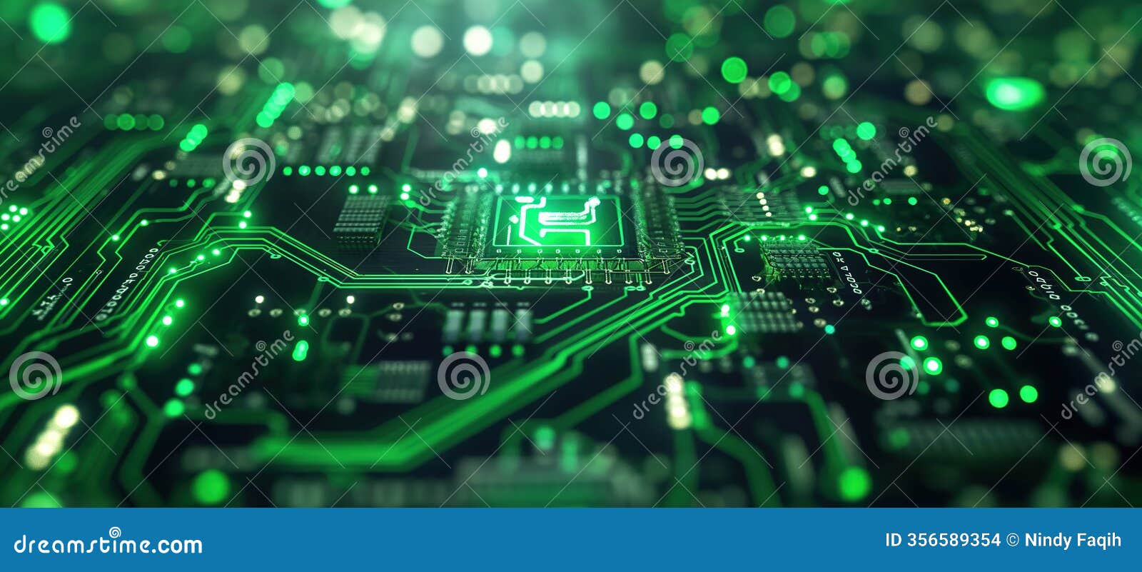 Green Cyber Digital Computer Network Electronic Frame Background Stock ...